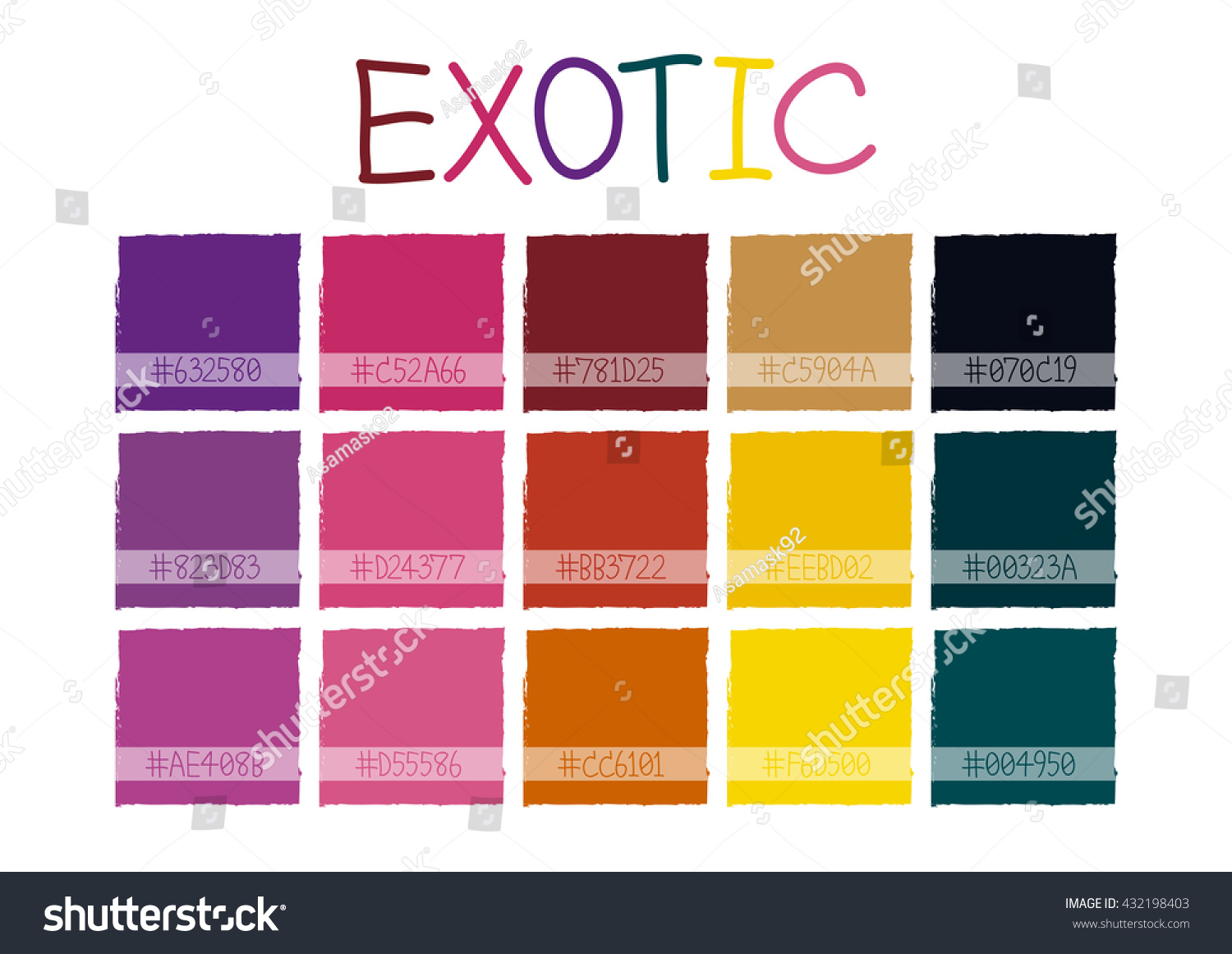 Exotic Color Tone Code Vector Illustration: เวกเตอร์สต็อก (ปลอดค่า ...