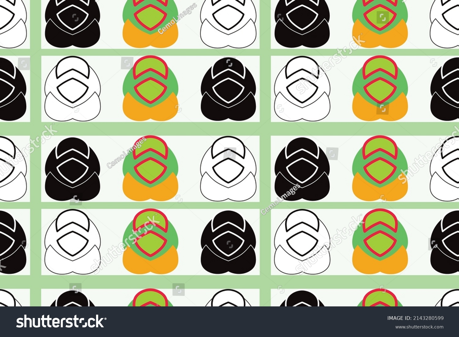 Exotic Figures Oceania Seamless Pattern Vector Stock Vector (Royalty ...