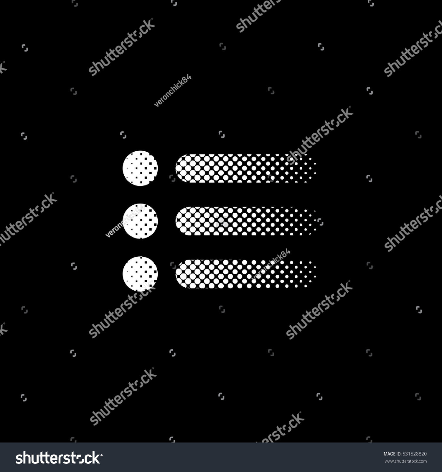 Expand Menu Button White Vector Icon Stock Vector (Royalty Free) 531528820