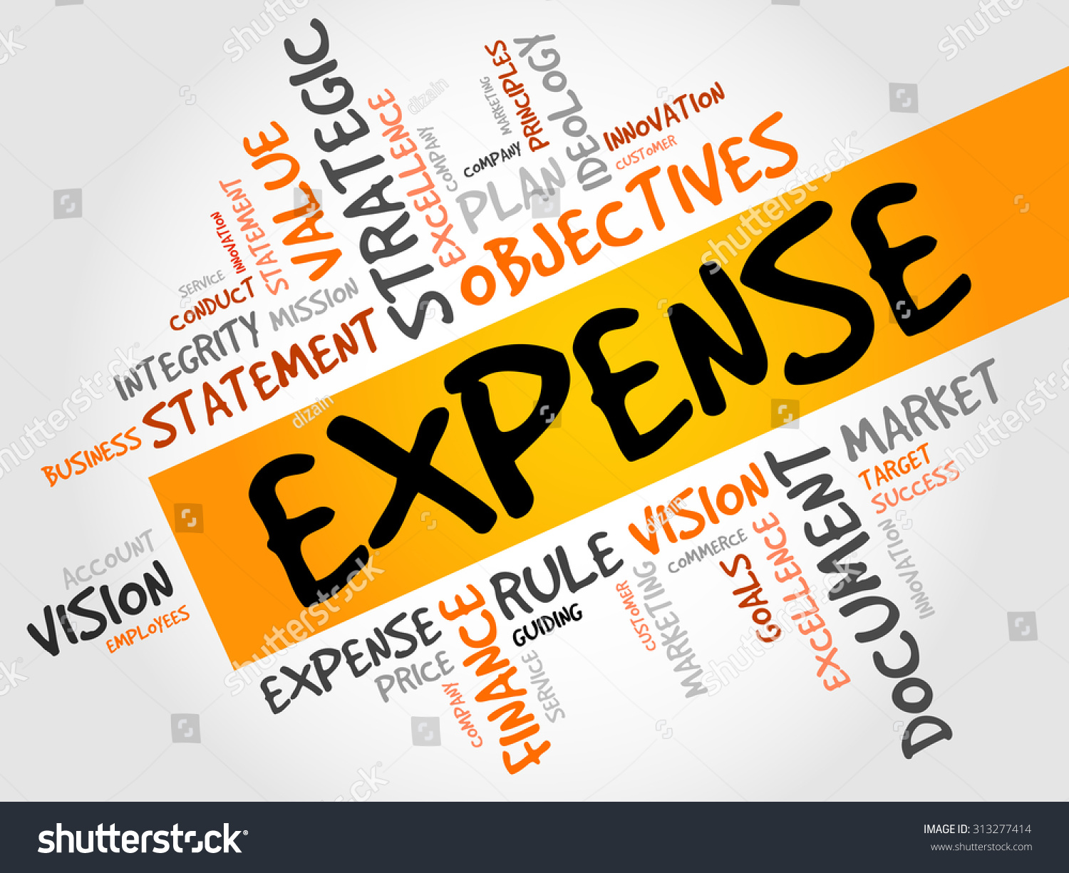 Expense Word Cloud Business Concept Stock Vector (Royalty Free ...