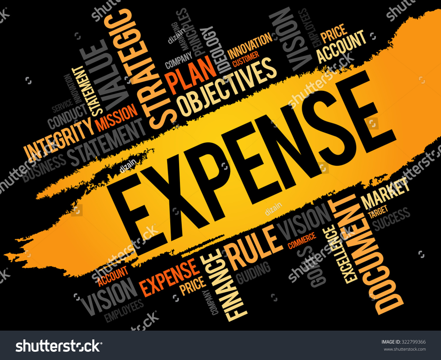 Expense Word Cloud Business Concept Stock Vector (Royalty Free ...