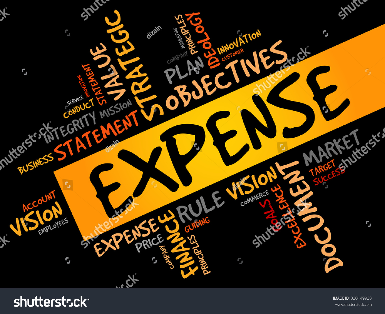 Expense Word Cloud Business Concept Stock Vector (Royalty Free ...