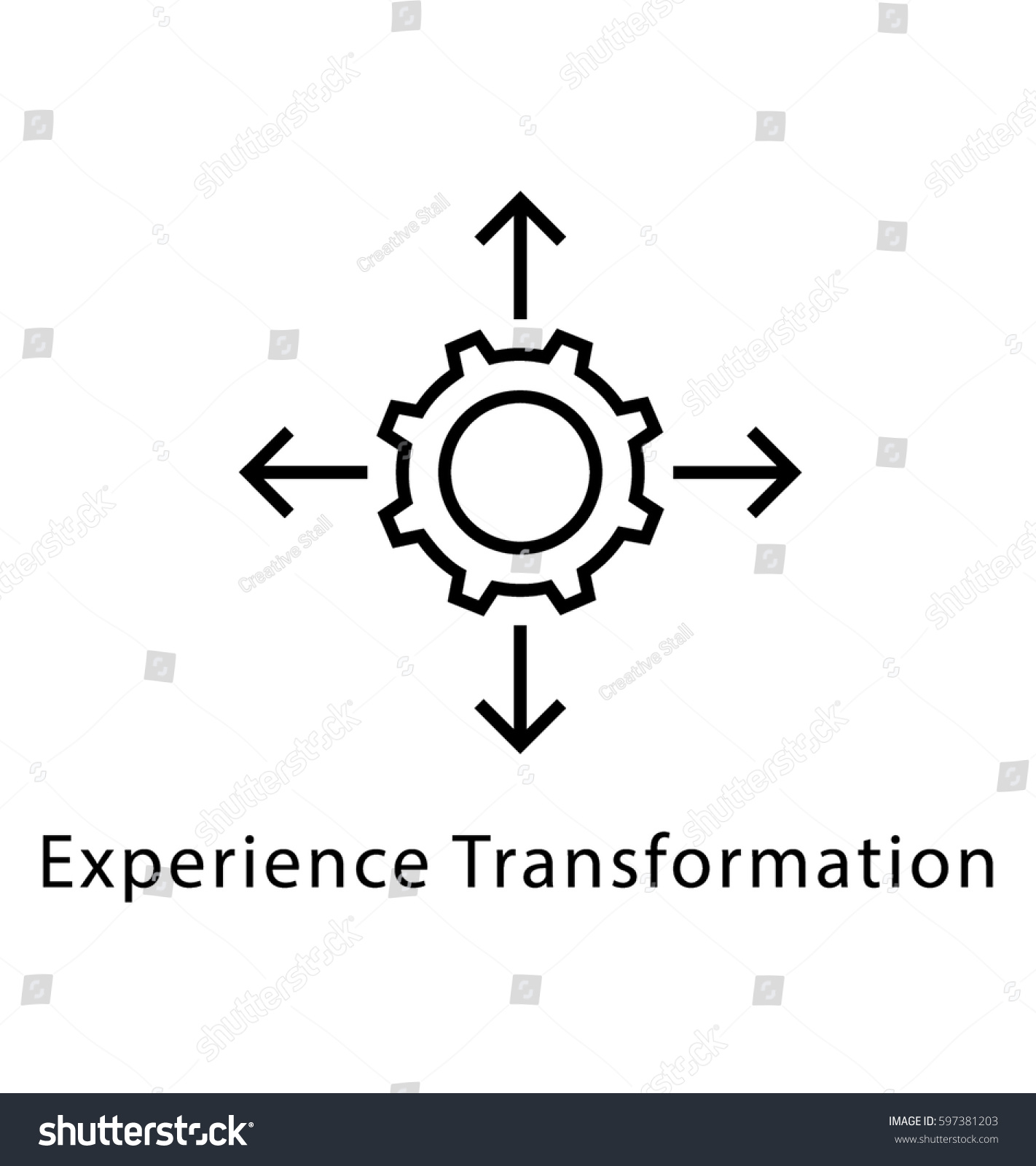 Experience Transformation Vector Line Icon Stock Vector (Royalty Free ...