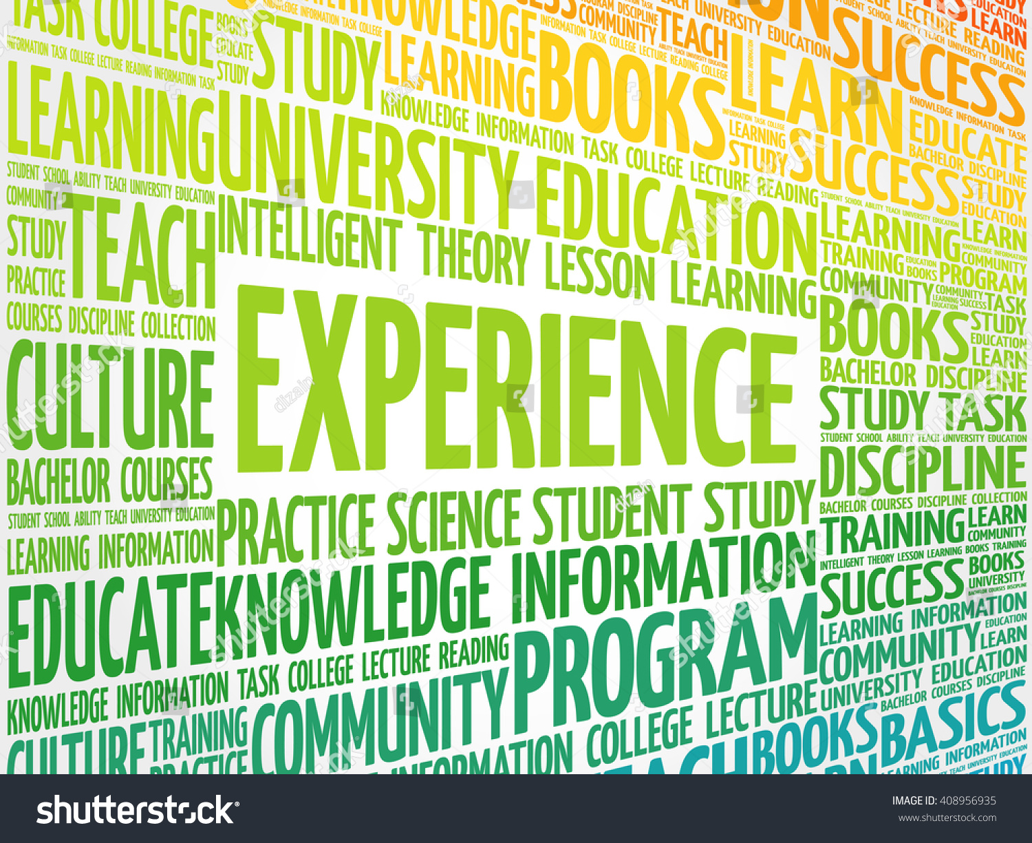 Experience Word Cloud Business Concept Stock Vector (Royalty Free ...