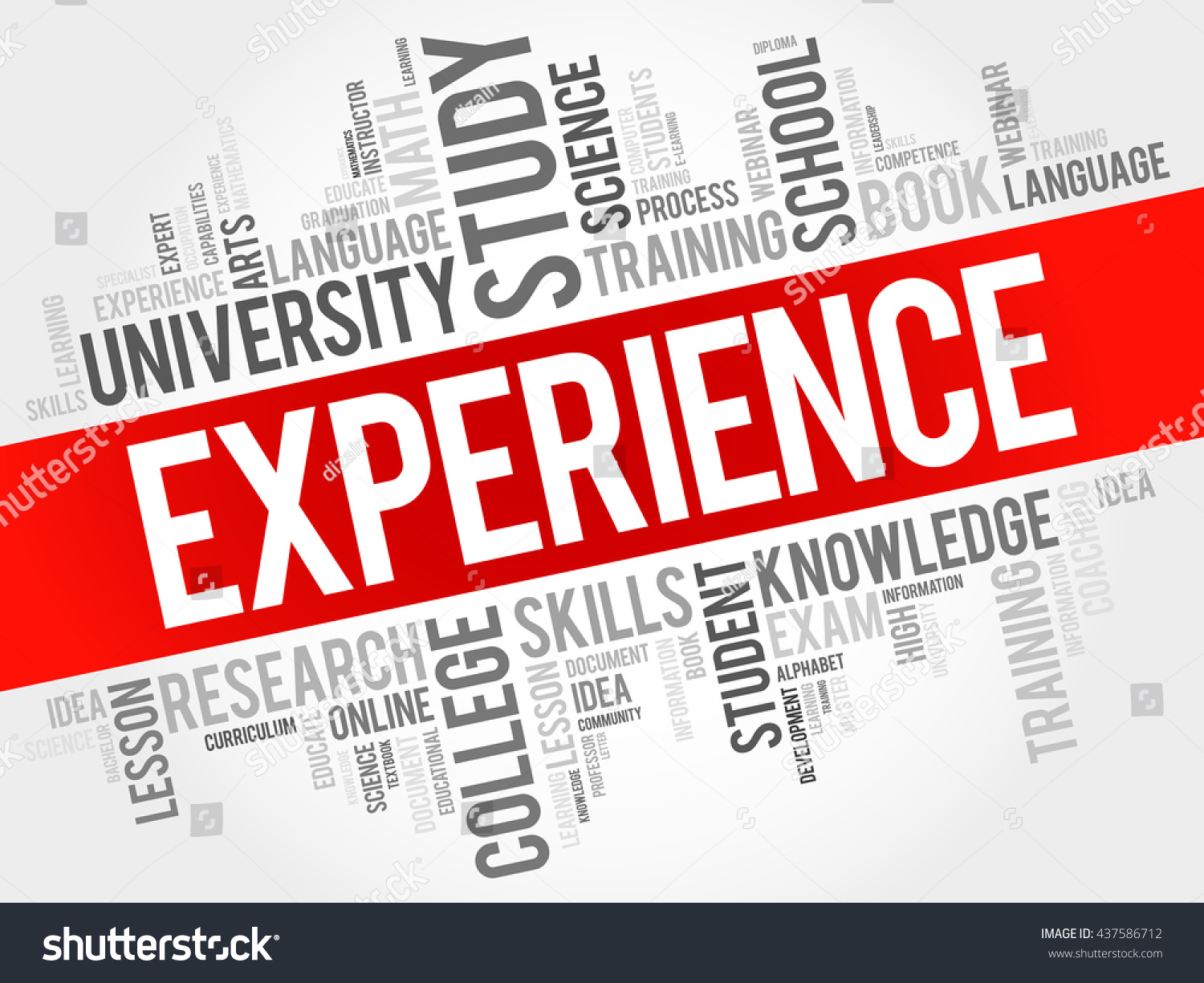 Experience Word Cloud Business Concept Stock Vector (Royalty Free ...