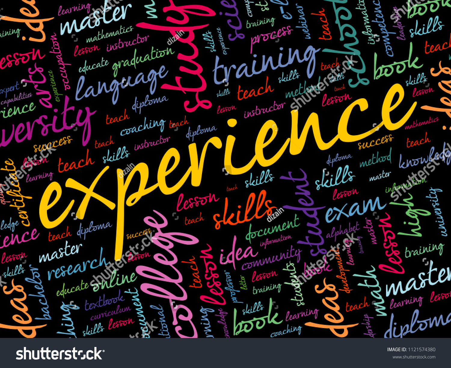 Experience Word Cloud Collage Education Concept Stock Vector (Royalty ...