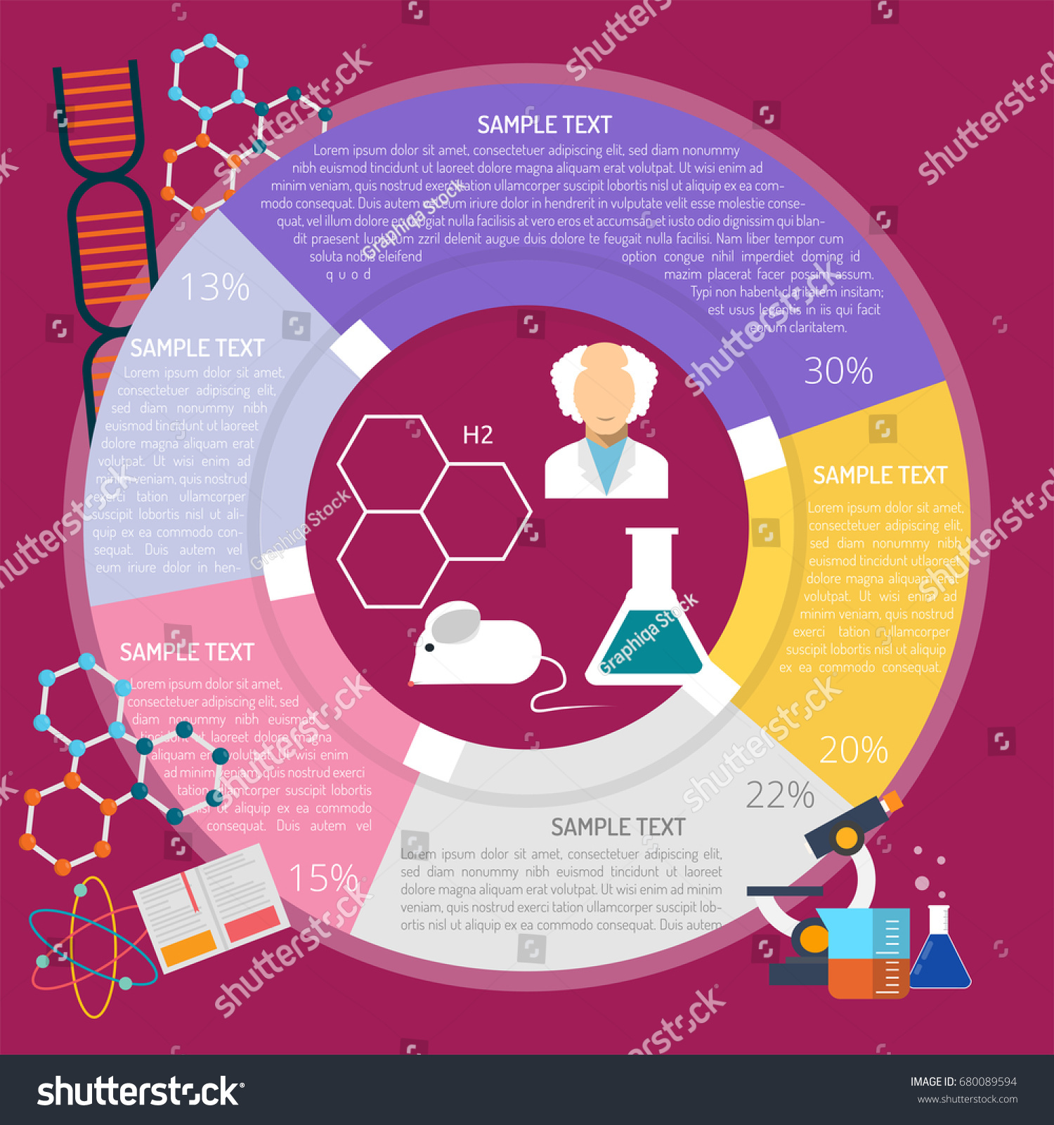 Experiment Infographic Stock Vector (Royalty Free) 680089594
