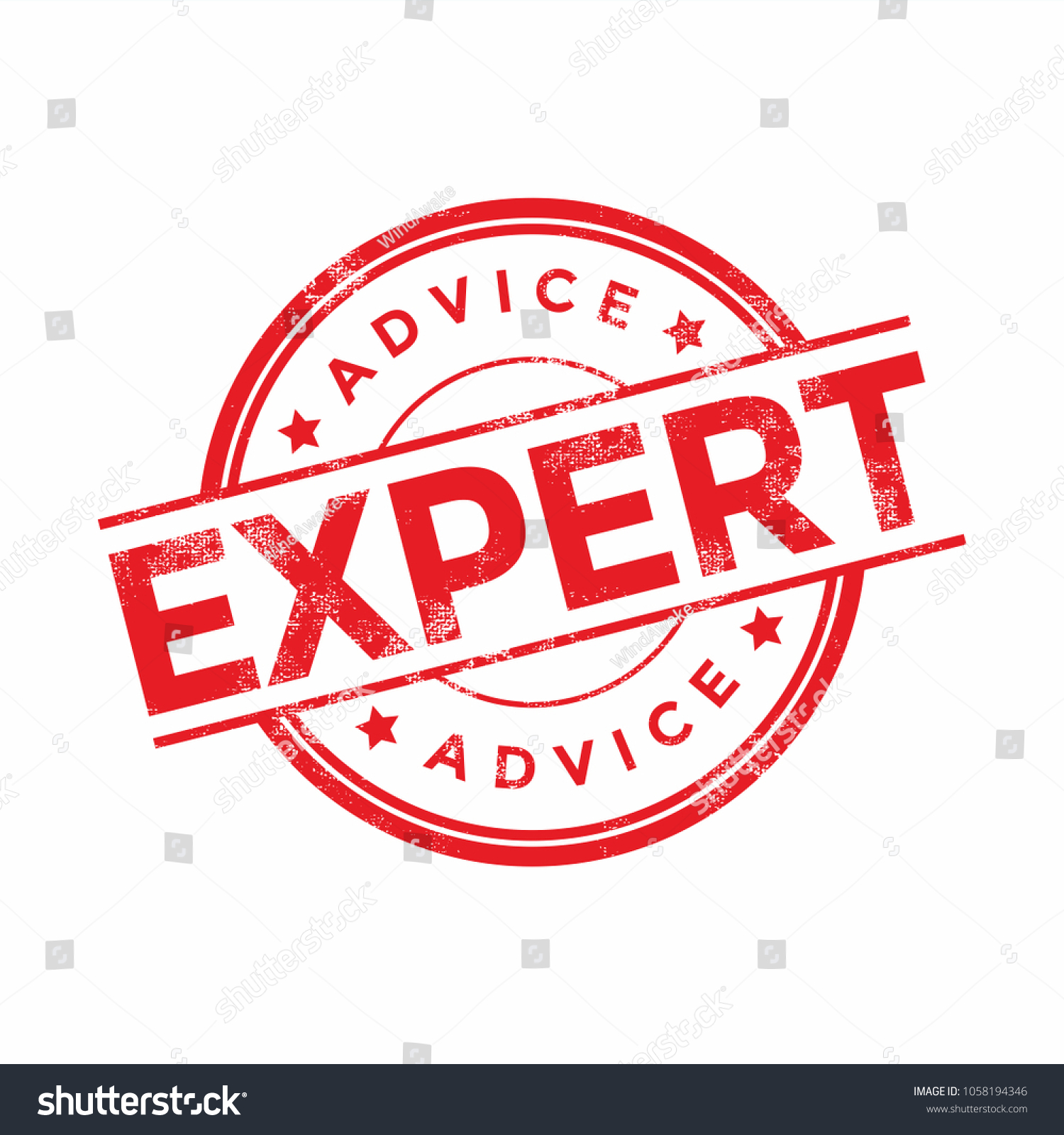 Expert Advice Red Rubber Stamp Vector Stock Vector (Royalty Free ...