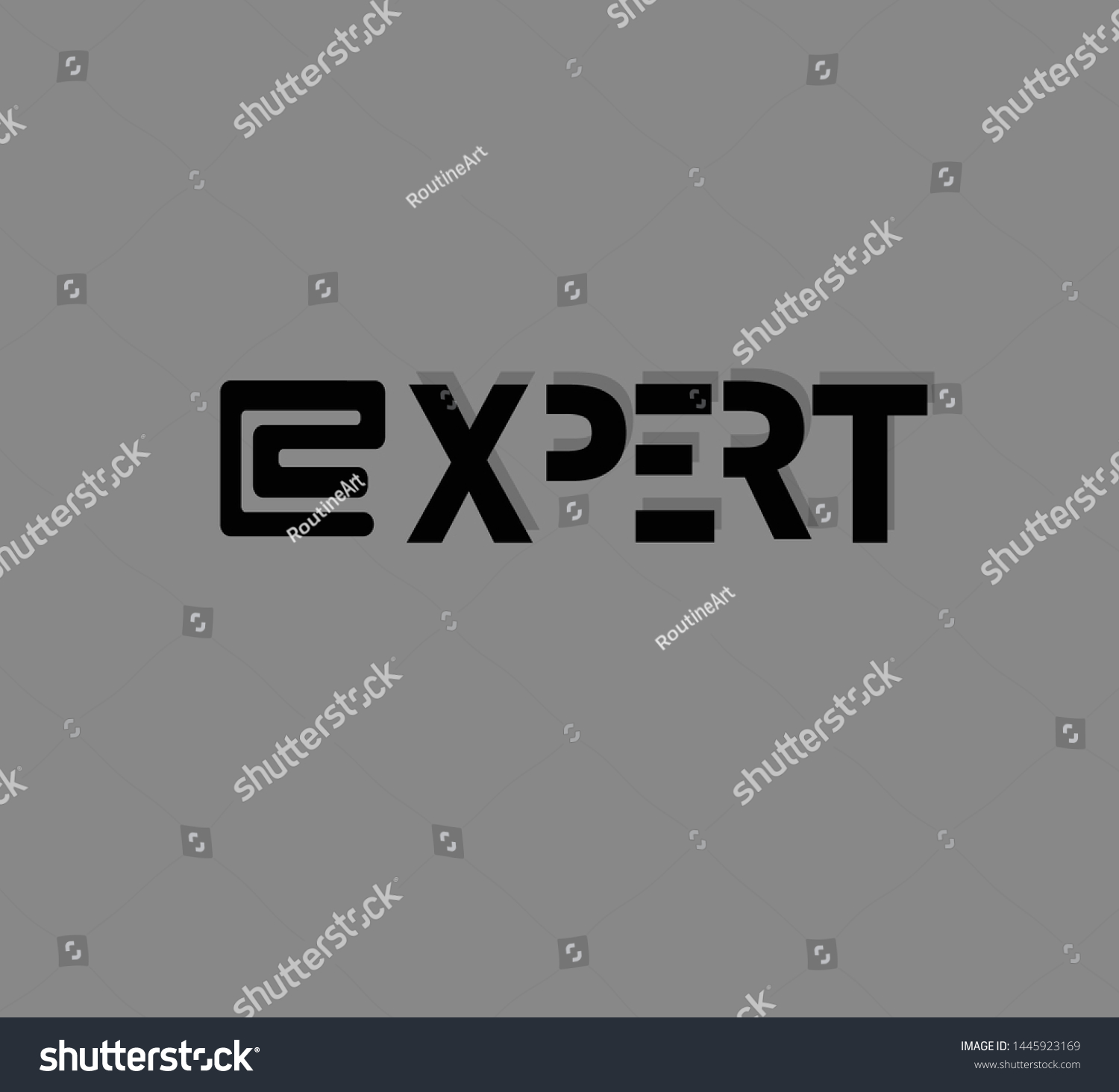 Expert Logo Minimalistic Logo Design Stock Vector (Royalty Free) 1445923169