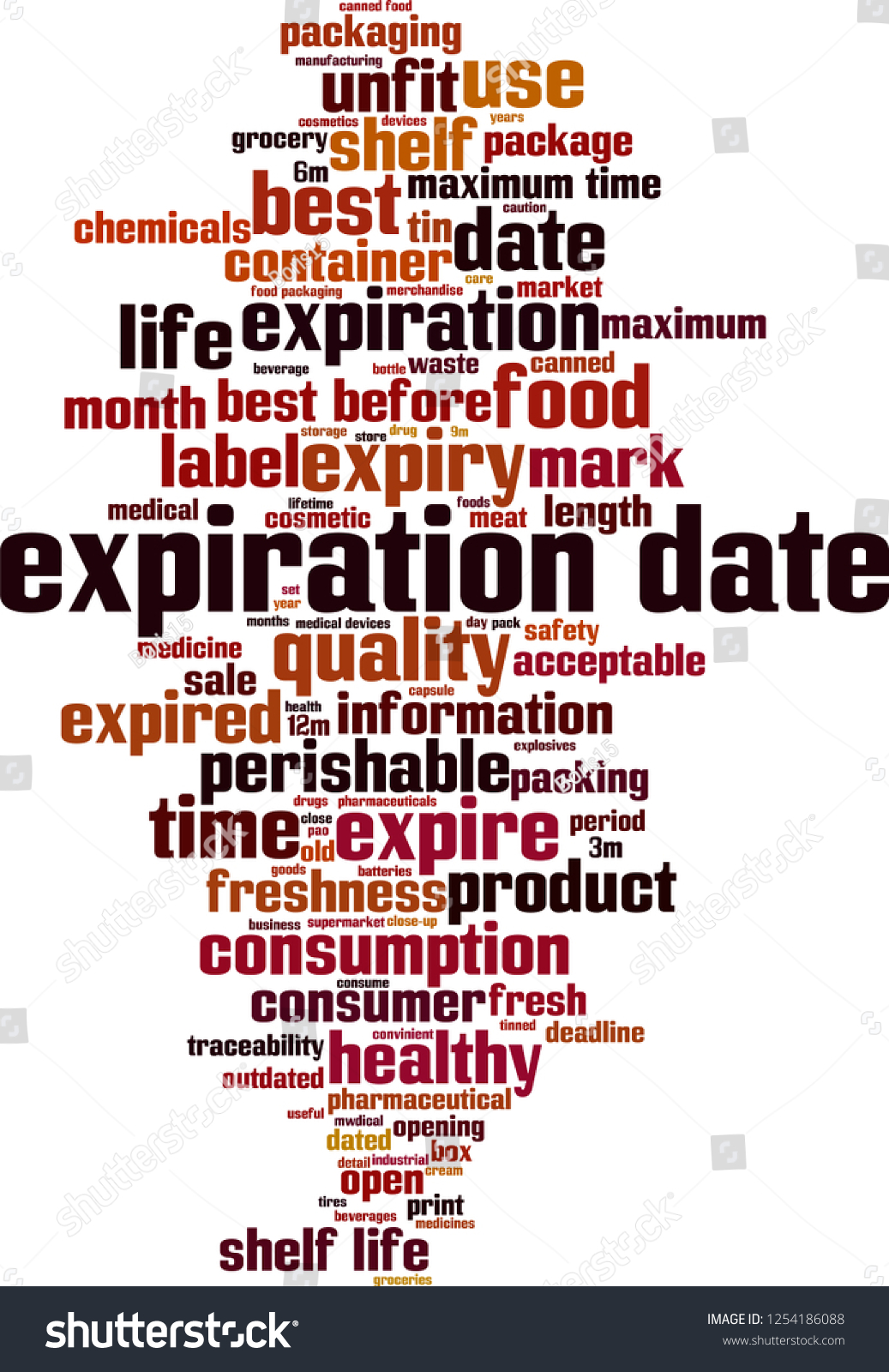 Expiration Date Word Cloud Concept Vector 스톡 벡터(로열티 프리) 1254186088 ...