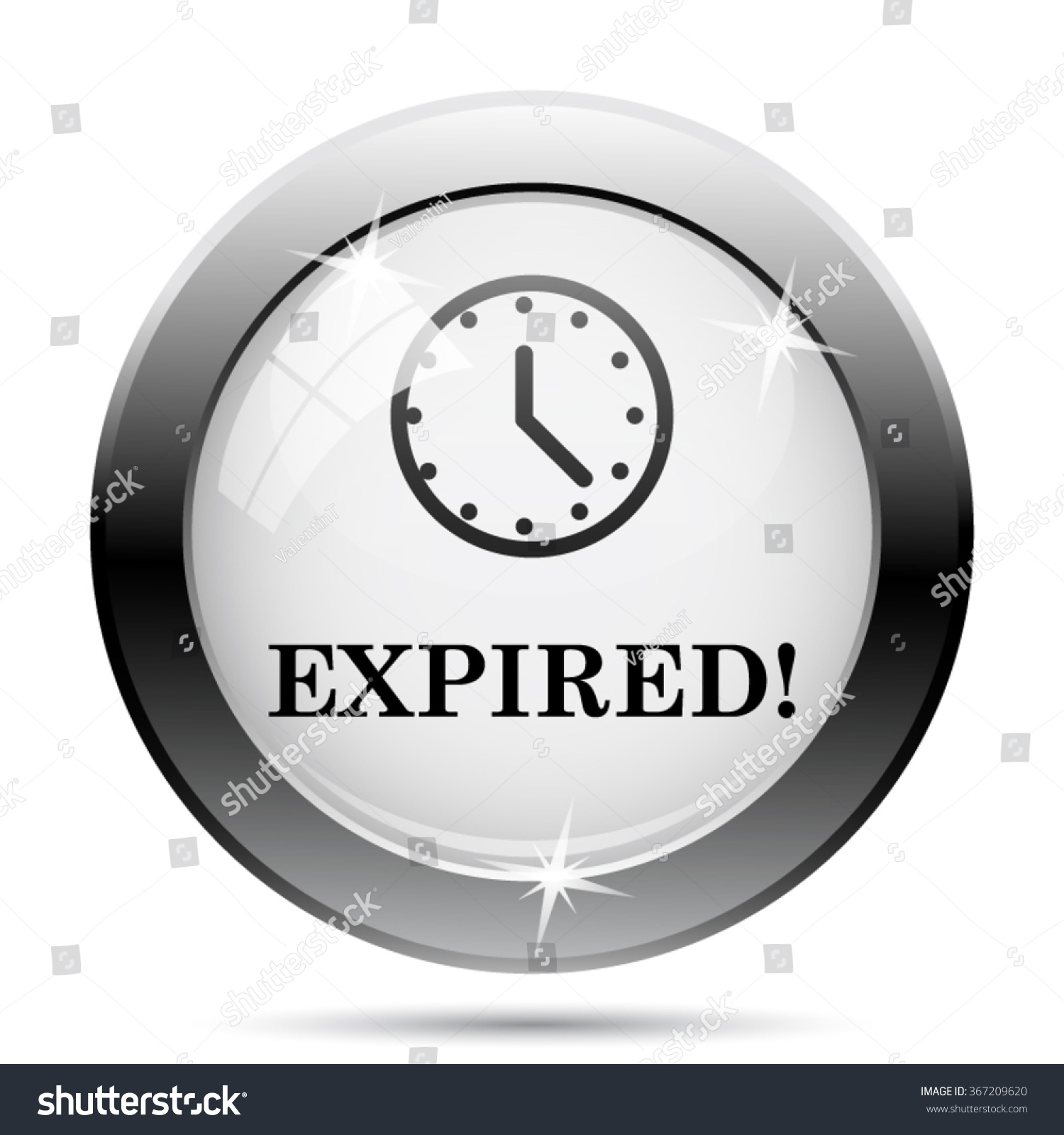 Expired Icon Internet Button On White Stock Vector (Royalty Free ...