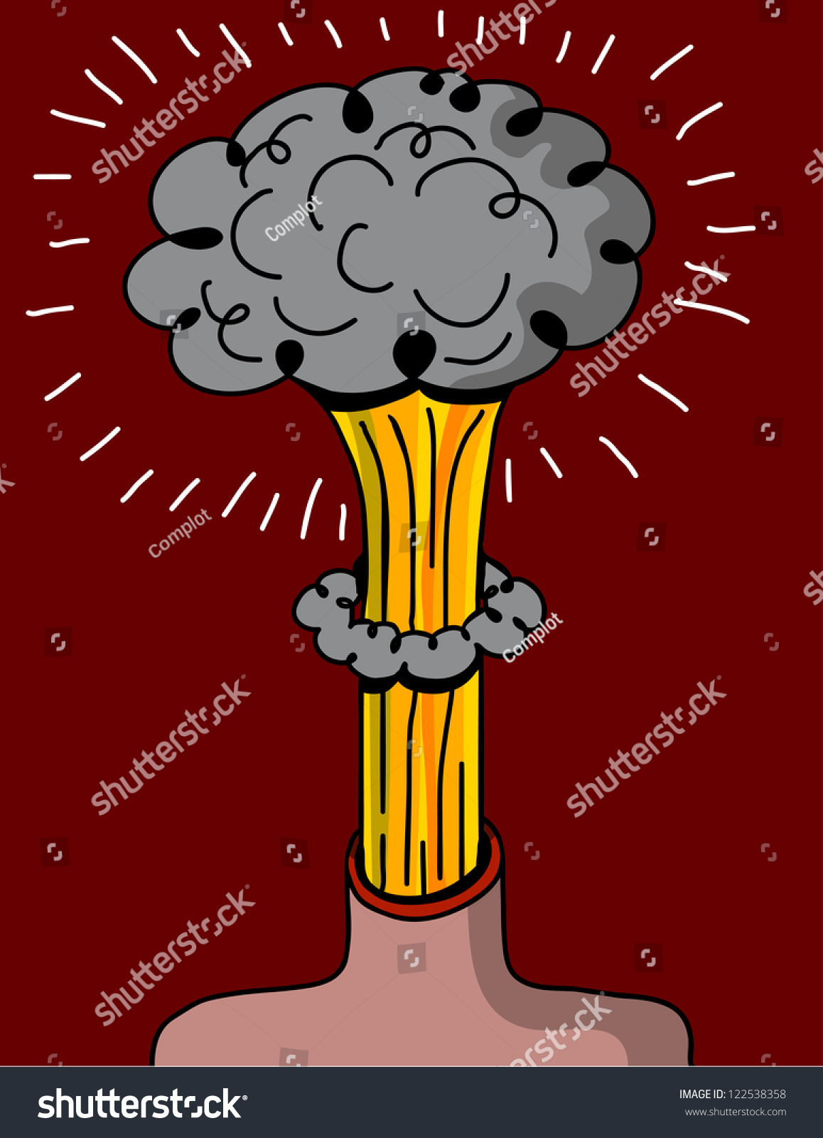 Exploding Head Clip Art