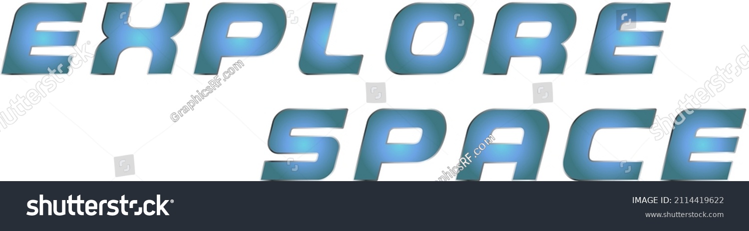 Explore Space Word Logo Design Illustration Stock Vector (Royalty Free ...