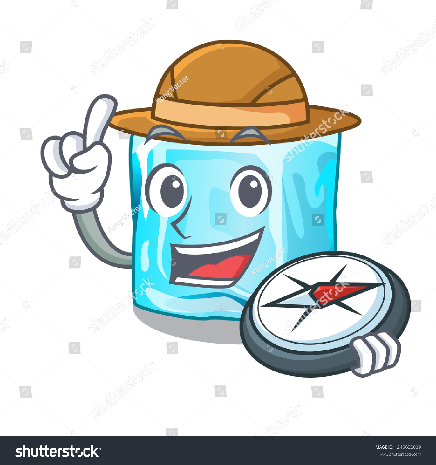 Explorer Ice Cubes Set On Wiht Stock Vector Royalty Free 1245652039 Shutterstock