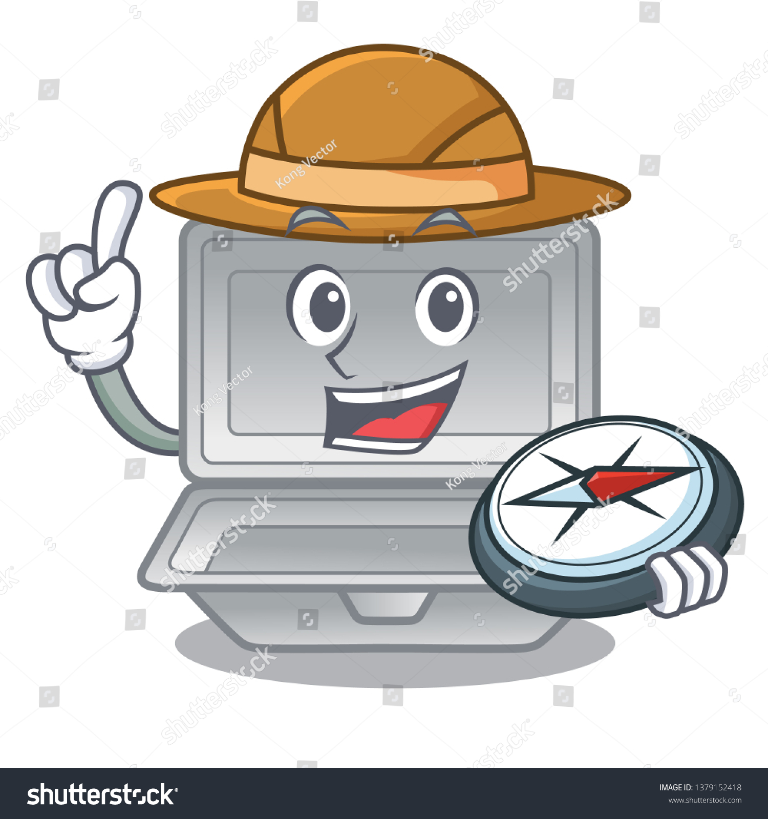 Explorer Open Styrofoam Character Box Stock Vector (Royalty Free ...