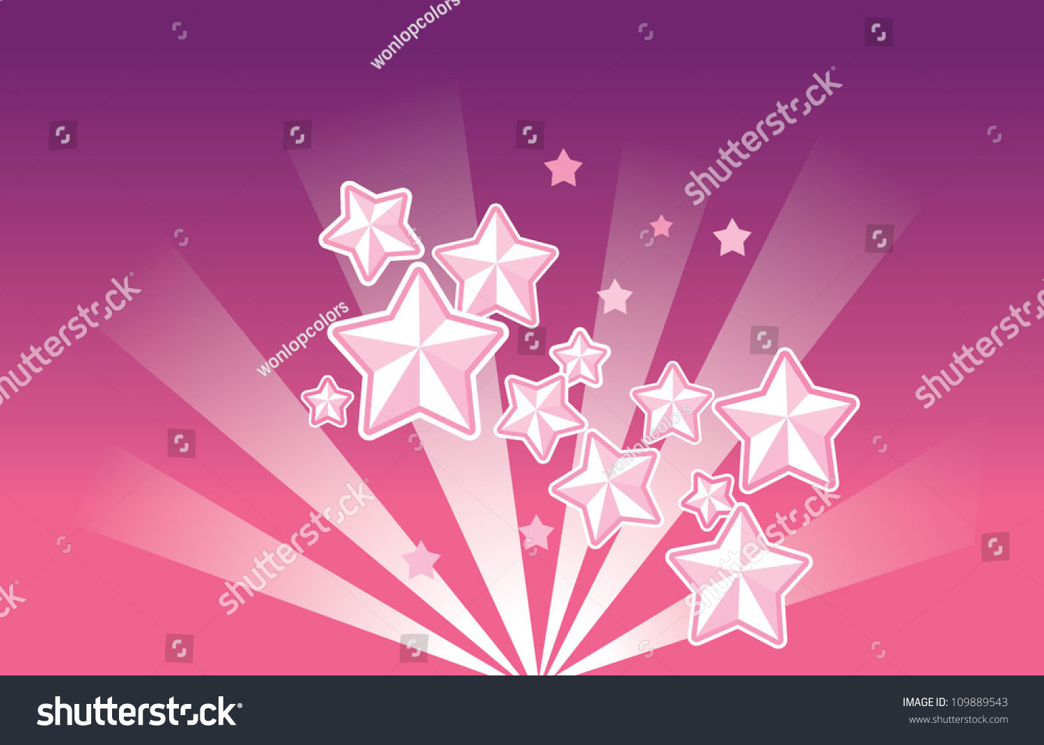Explosion Background Many Stars Stock Vector (Royalty Free) 109889543 ...