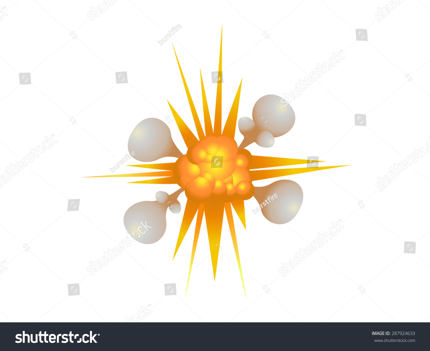 Explosion Blast Symbol Element Vector Illustration Stock Vector ...