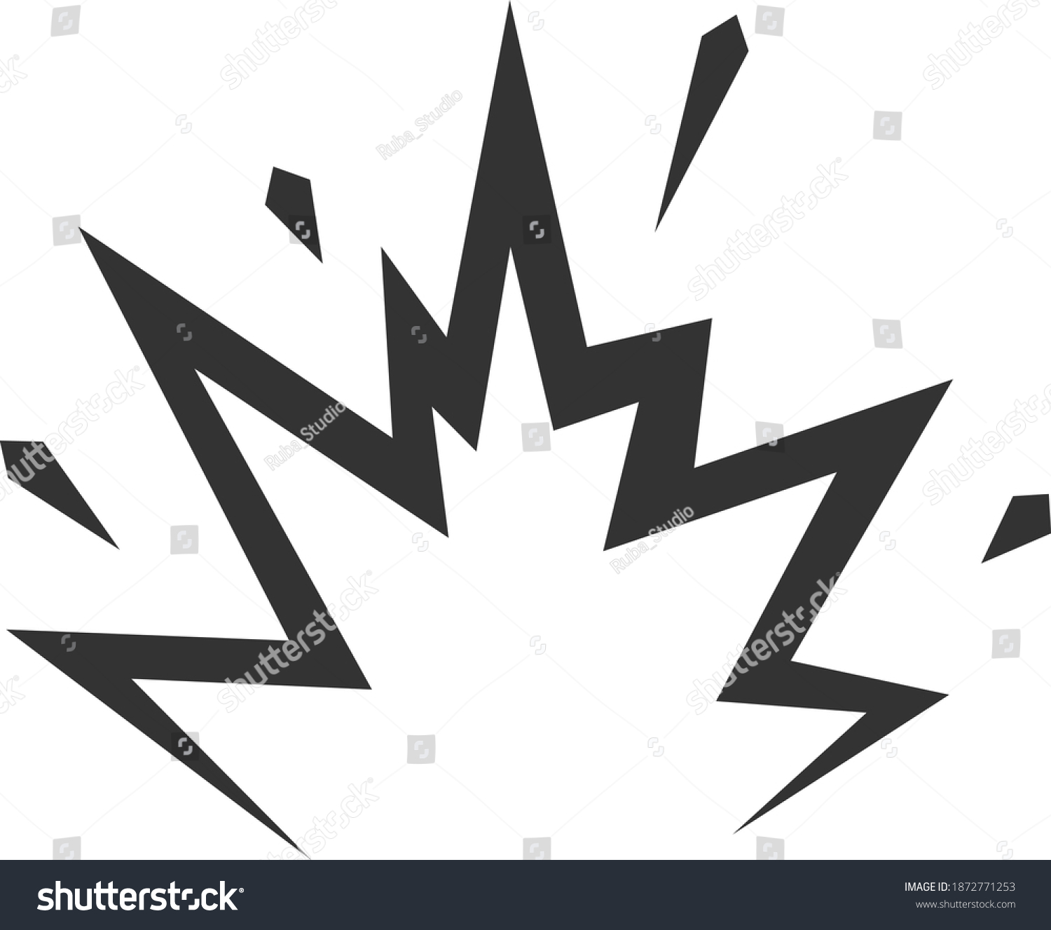 Explosion Icon Blast Illustration Vector Sign Stock Vector (Royalty ...