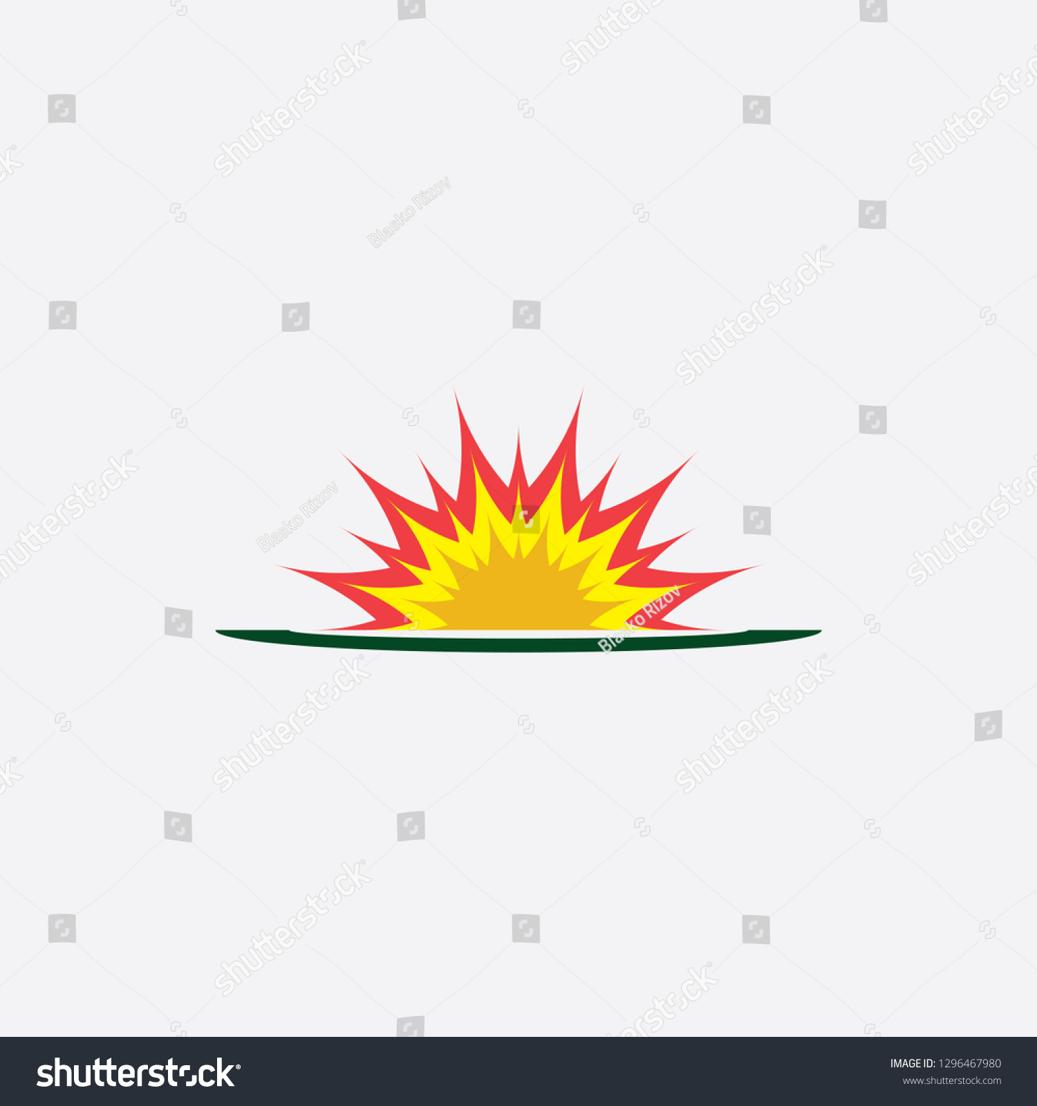Explosion Icon Fire Symbol Design Element Stock Vector (Royalty Free ...
