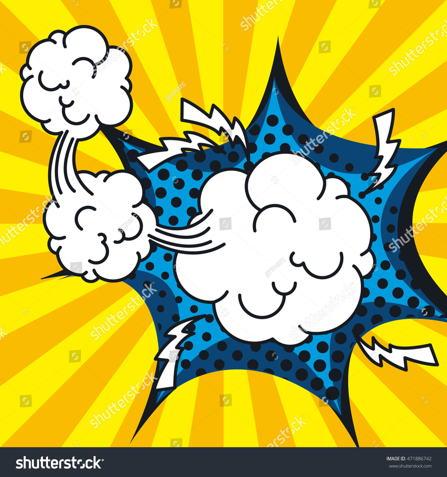 Explosion Pop Art Style Vector Illustration Stock Vector (Royalty Free ...