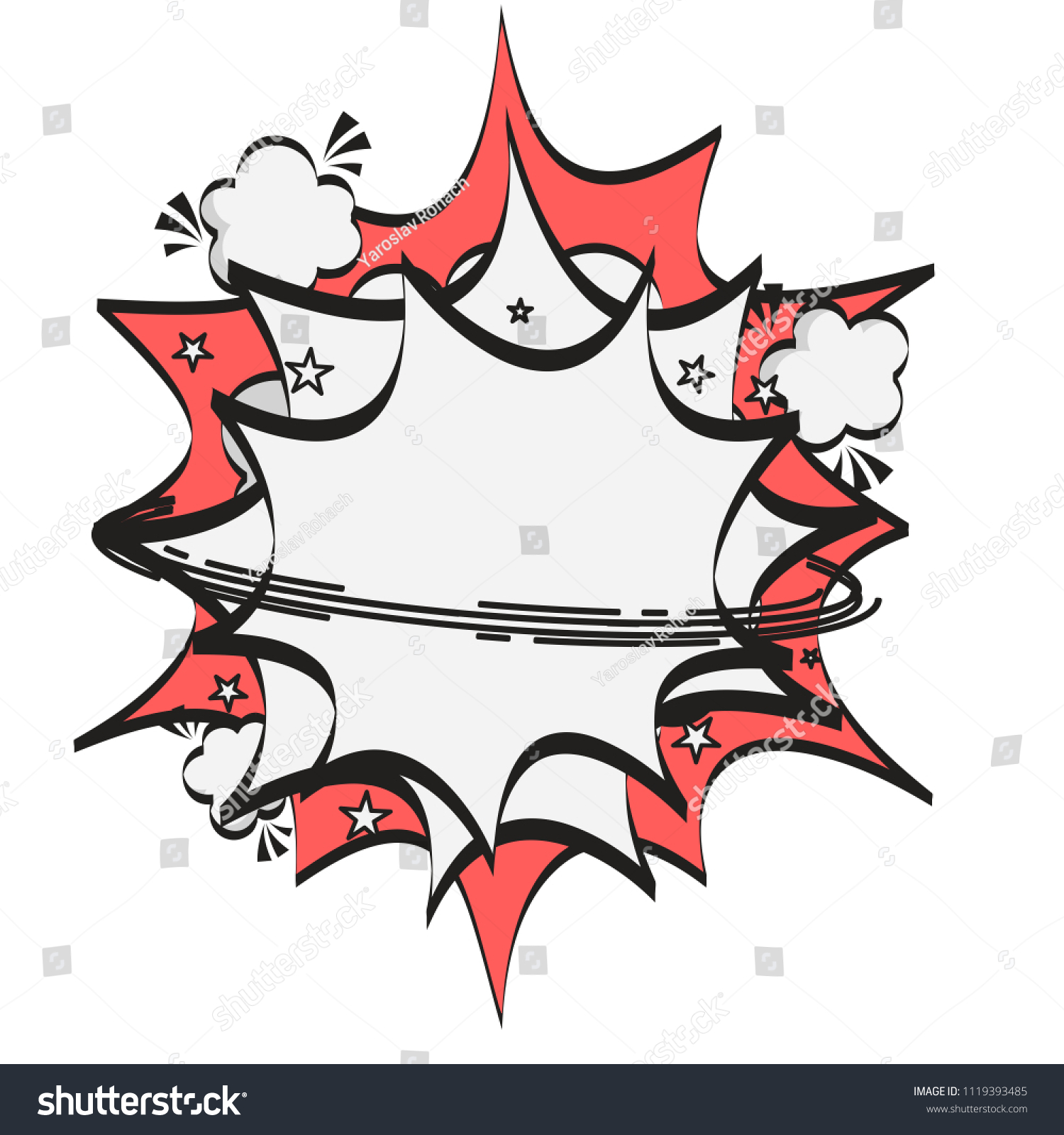 Explosion Speech Bubble Vector Illustration Isolated Stock Vector ...