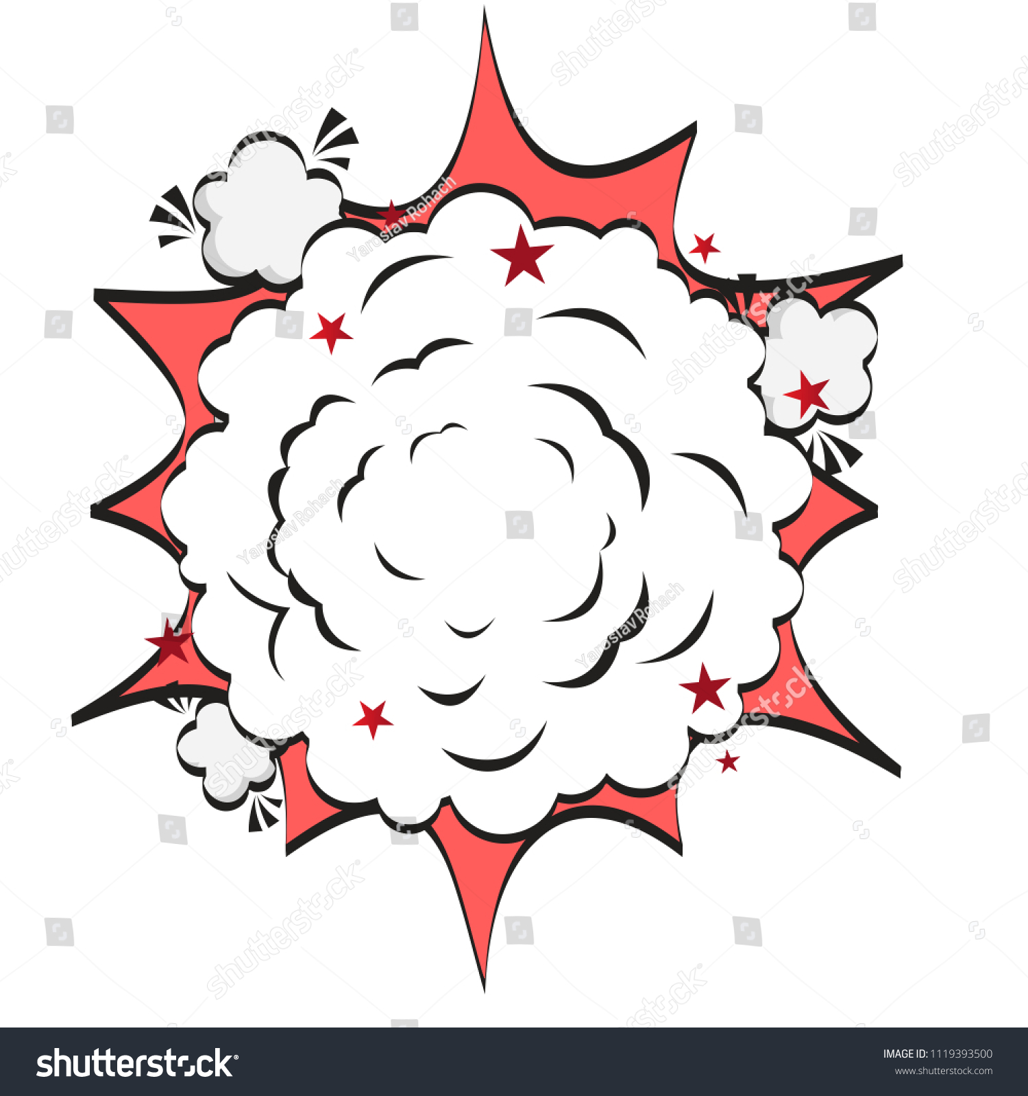 Explosion Speech Bubble Vector Illustration Isolated: vector de stock ...