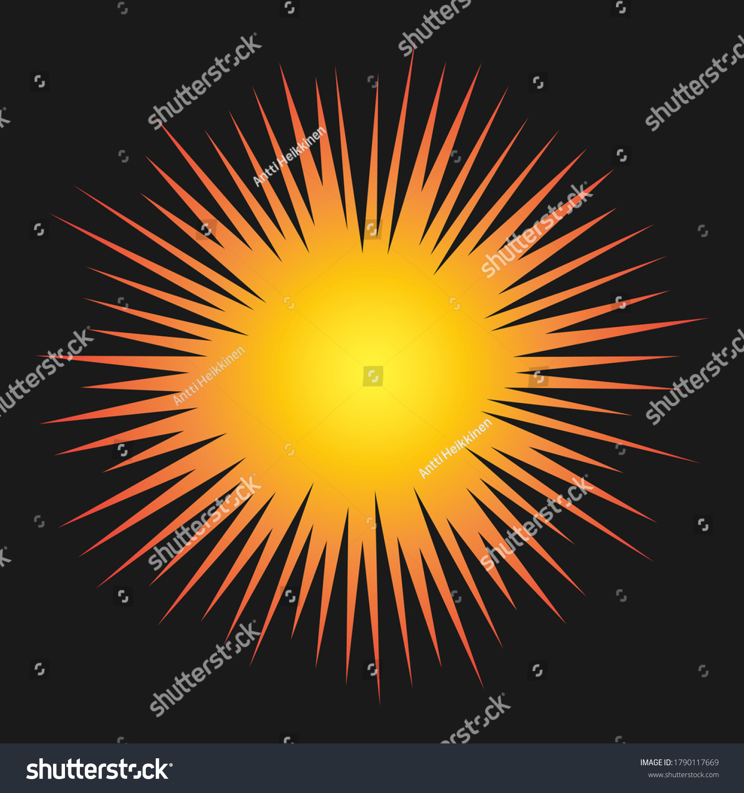 Explosion Vector Graphic Detonation Icon Cartoon Stock Vector Royalty