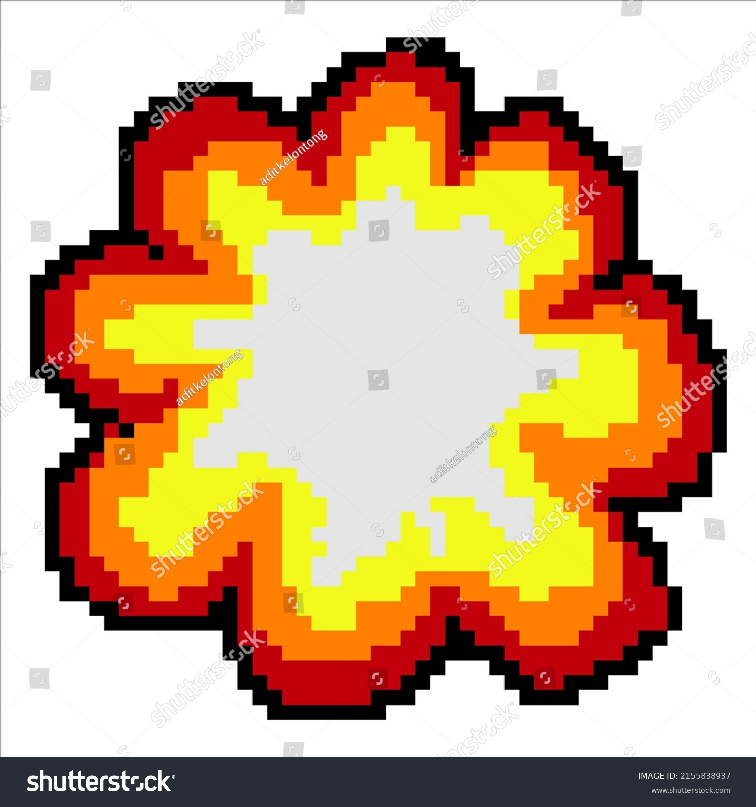 Explosion Pixel Art Vector Illustration Stock Vector (Royalty Free ...