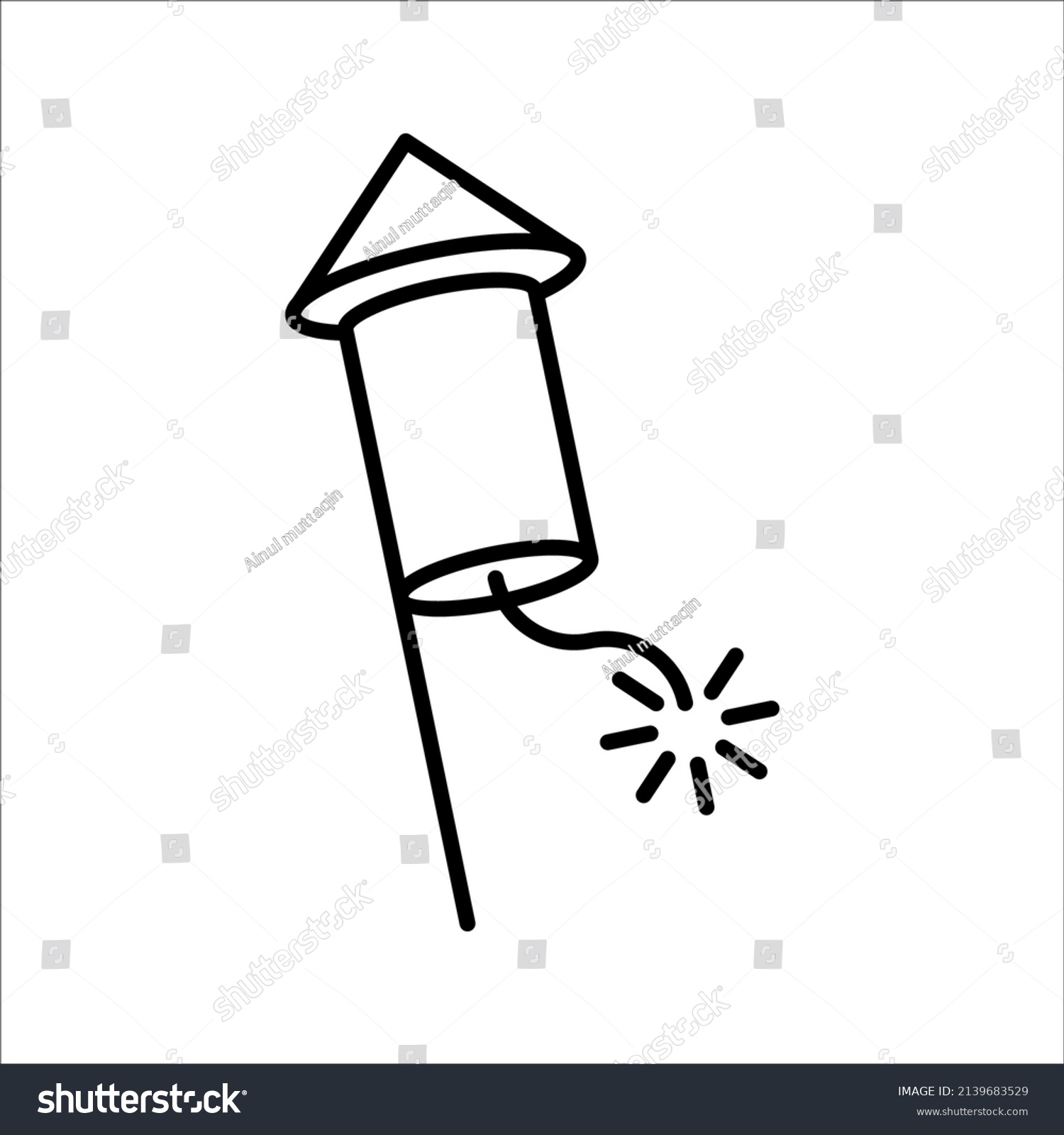 Explosive Firecracker Icon Firecracker Petard Outline Stock Vector ...