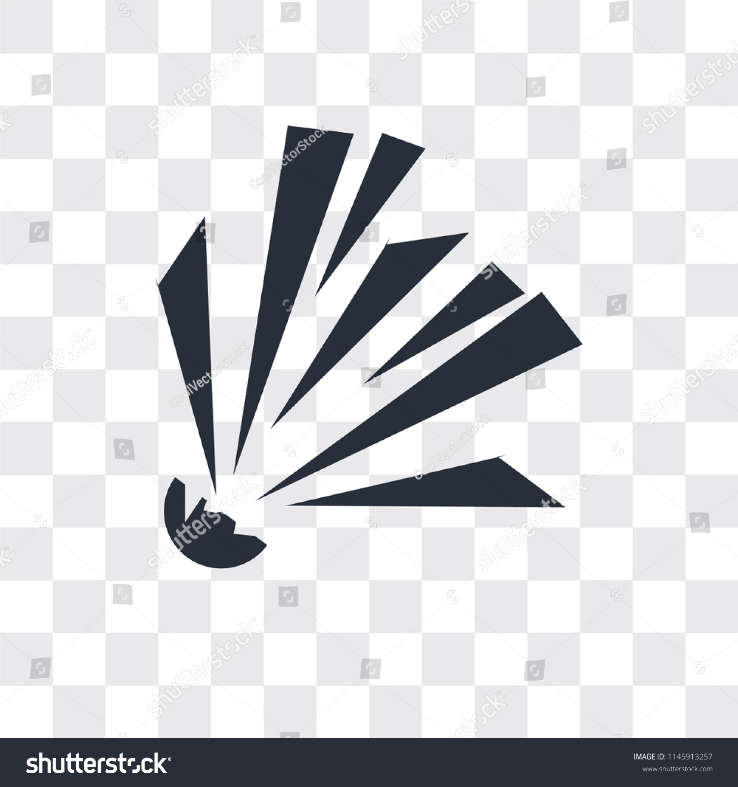Explosive Vector Icon Isolated On Transparent Stock Vector (Royalty ...