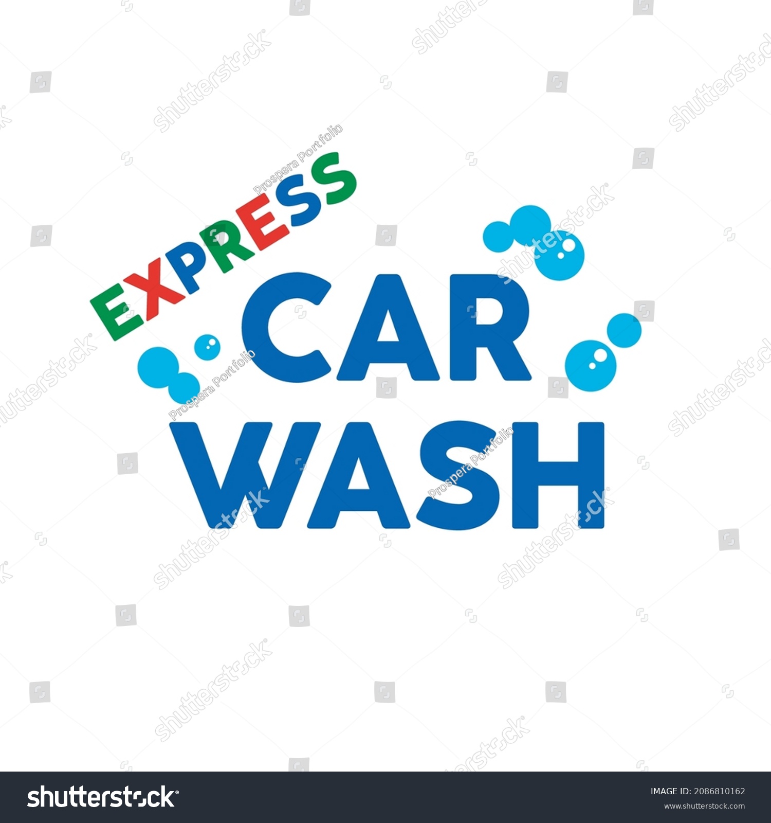 Express Car Wash Logo Design Template Stock Vector (Royalty Free ...