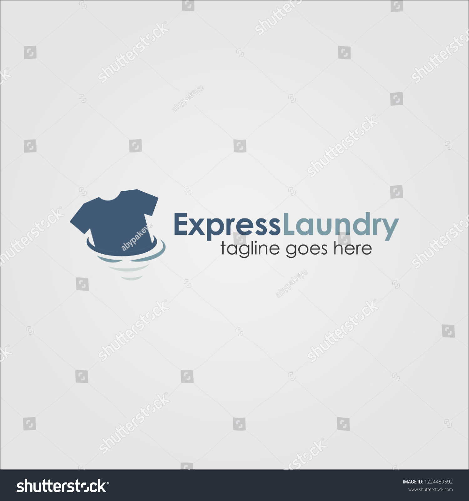 Express Laundry Logo Template Design Stock Vector (Royalty Free ...