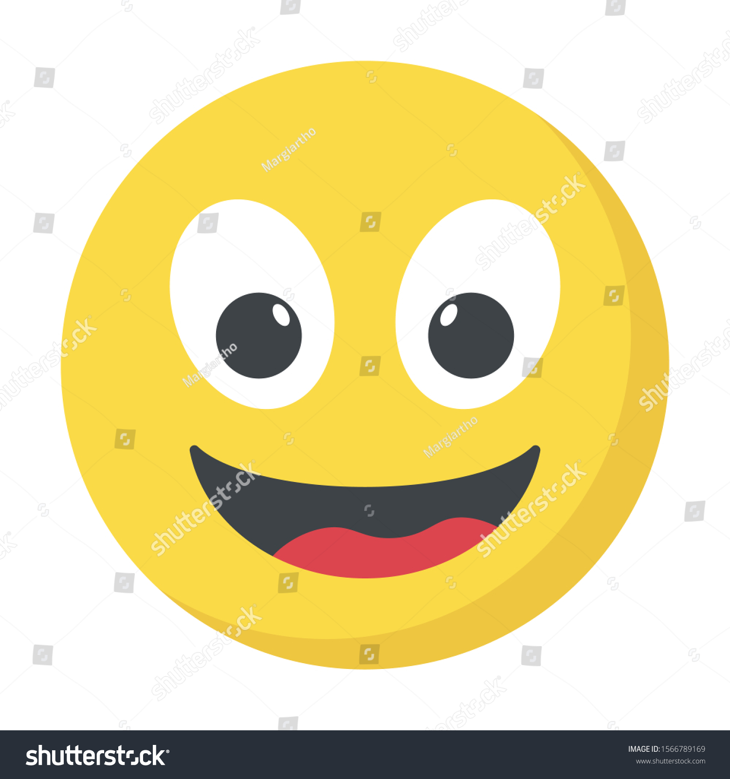 Expression Happy Emoticon Vector Icon Stock Vector (Royalty Free ...