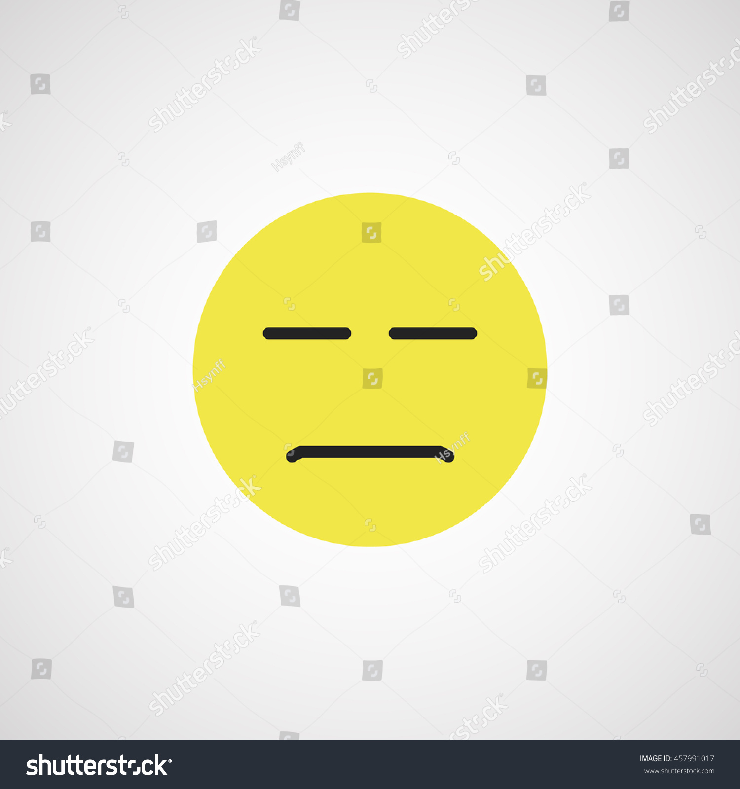 Expressionless Smiley Straight Face Emoticon Stock Vector (Royalty Free ...