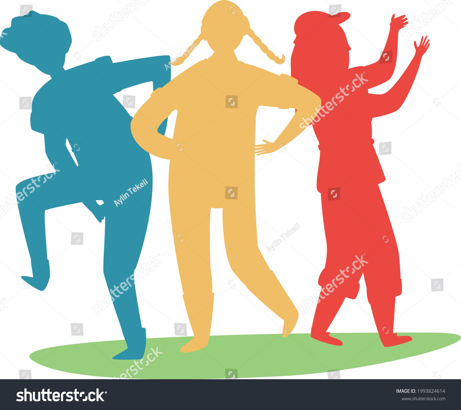 Expressive Dancer People Silhouettes Dancing Vector Stock Vector ...
