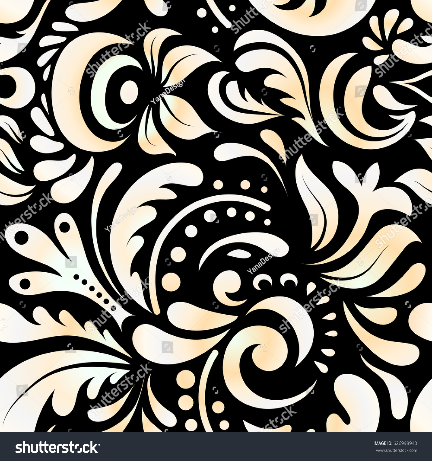 Exquisite Baroque Template Multicolored Doodles Vector Stock Vector ...