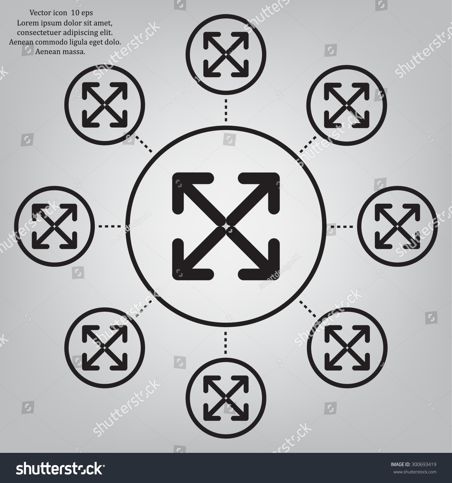Extend Resize Enlarge Vector Illustration Stock Vector (Royalty Free ...