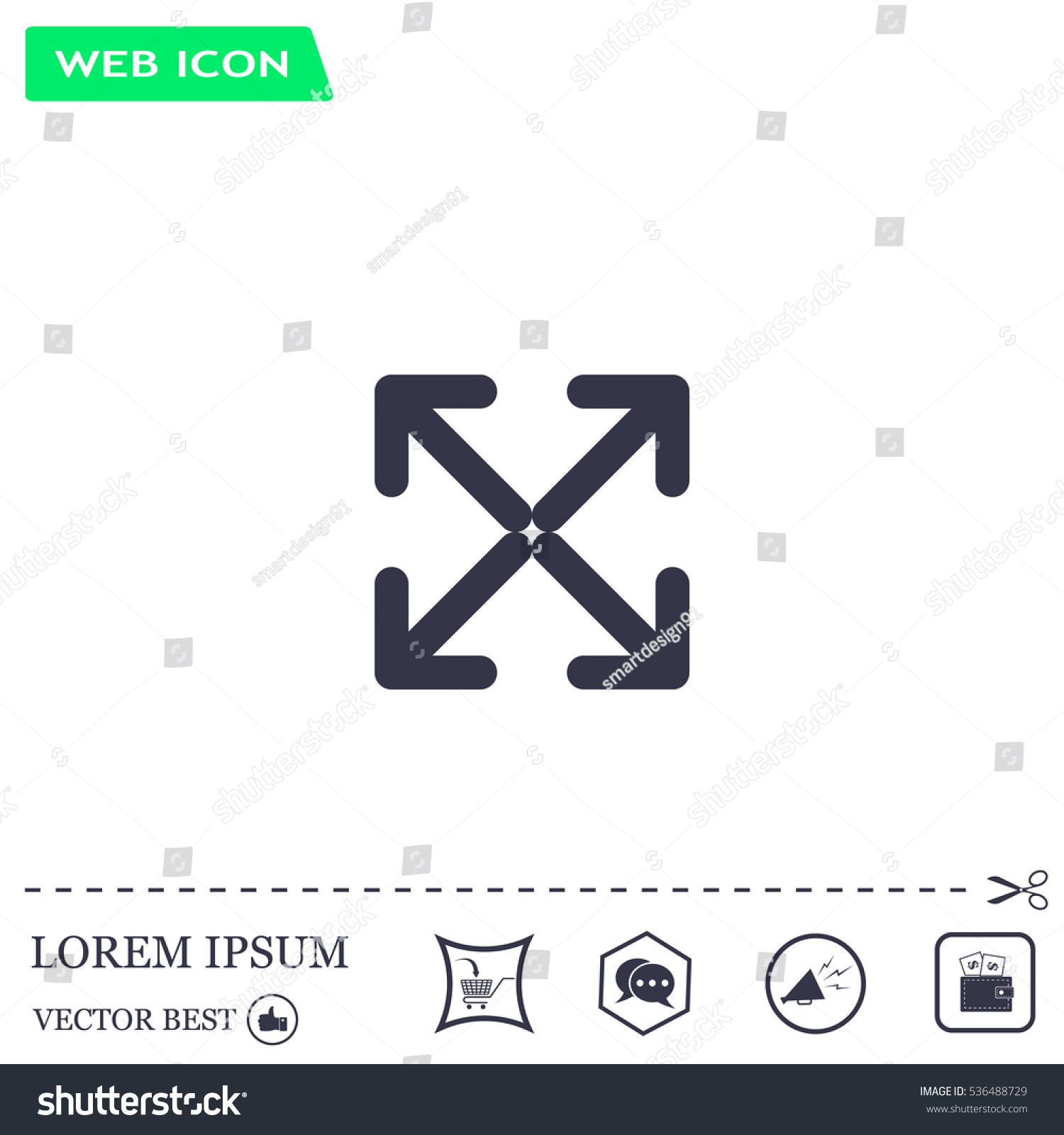 Extend Resize Enlarge Vector Illustration Stock Vector (Royalty Free ...