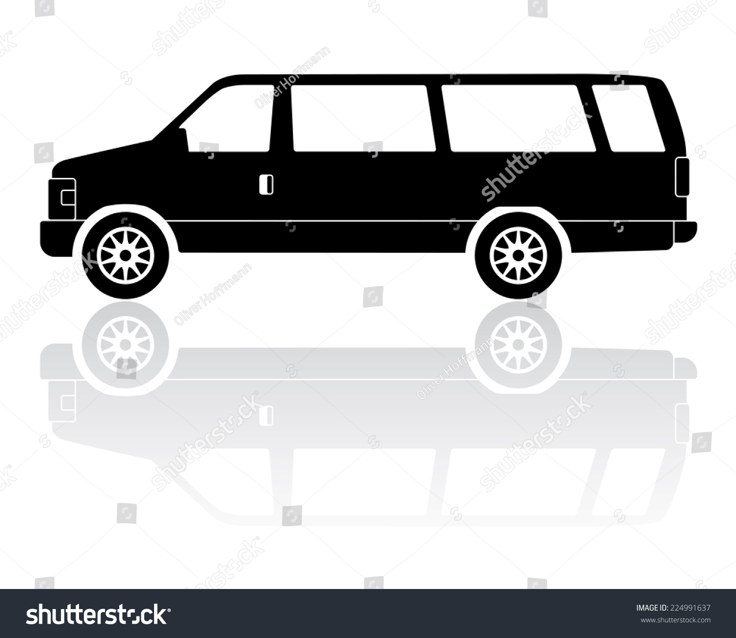 Extended Van Silhouette Vector Icon Stock Vector (Royalty Free ...