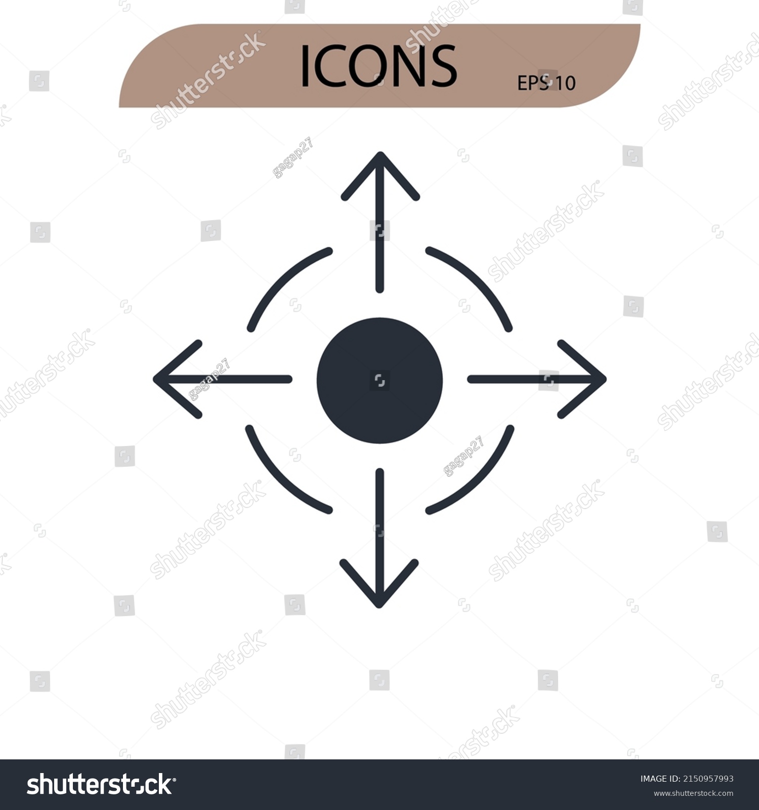 Extending Icons Symbol Vector Elements Infographic Stock Vector ...