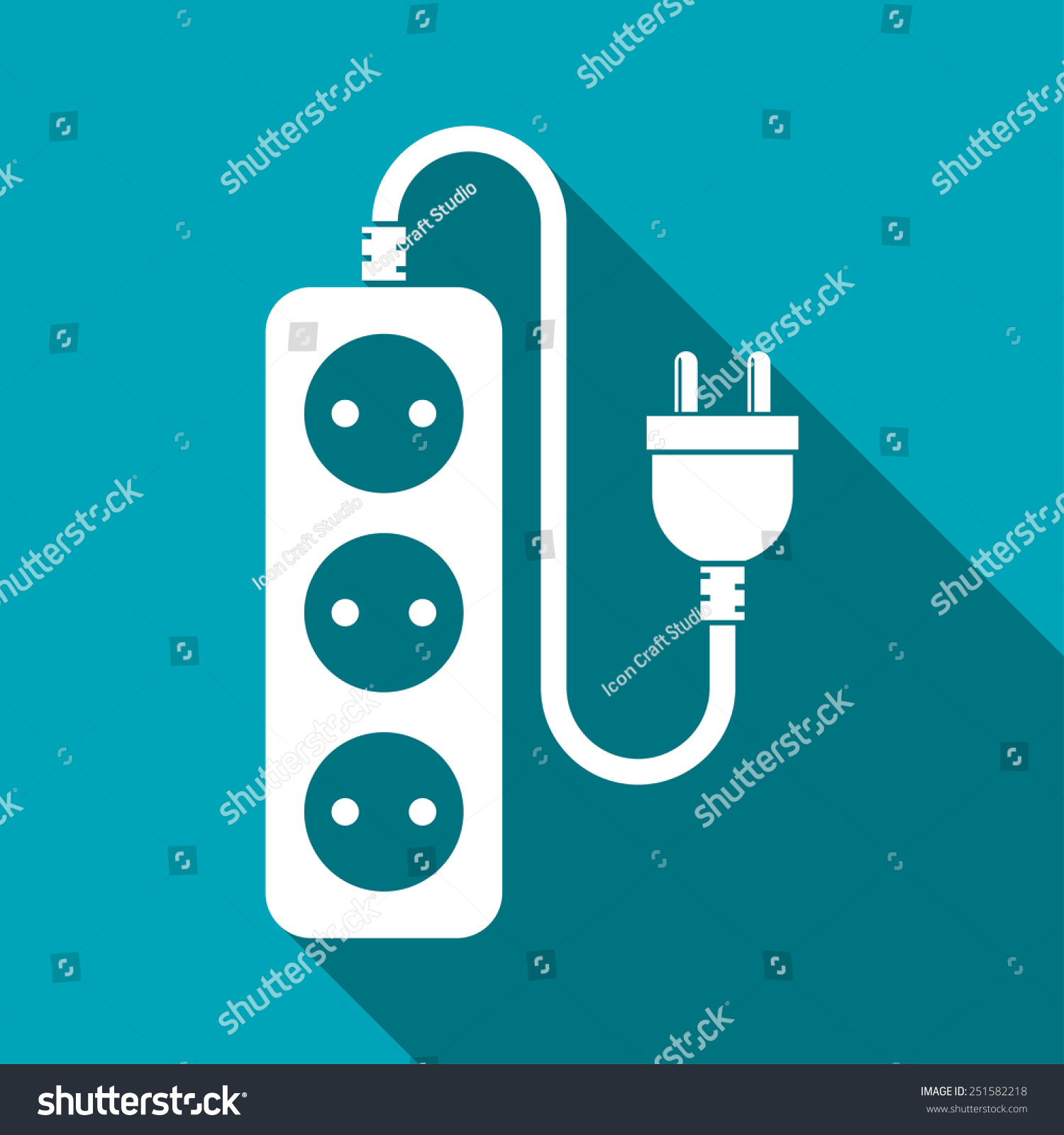 Extension Cord Icon Stock Vector (Royalty Free) 251582218 - Shutterstock
