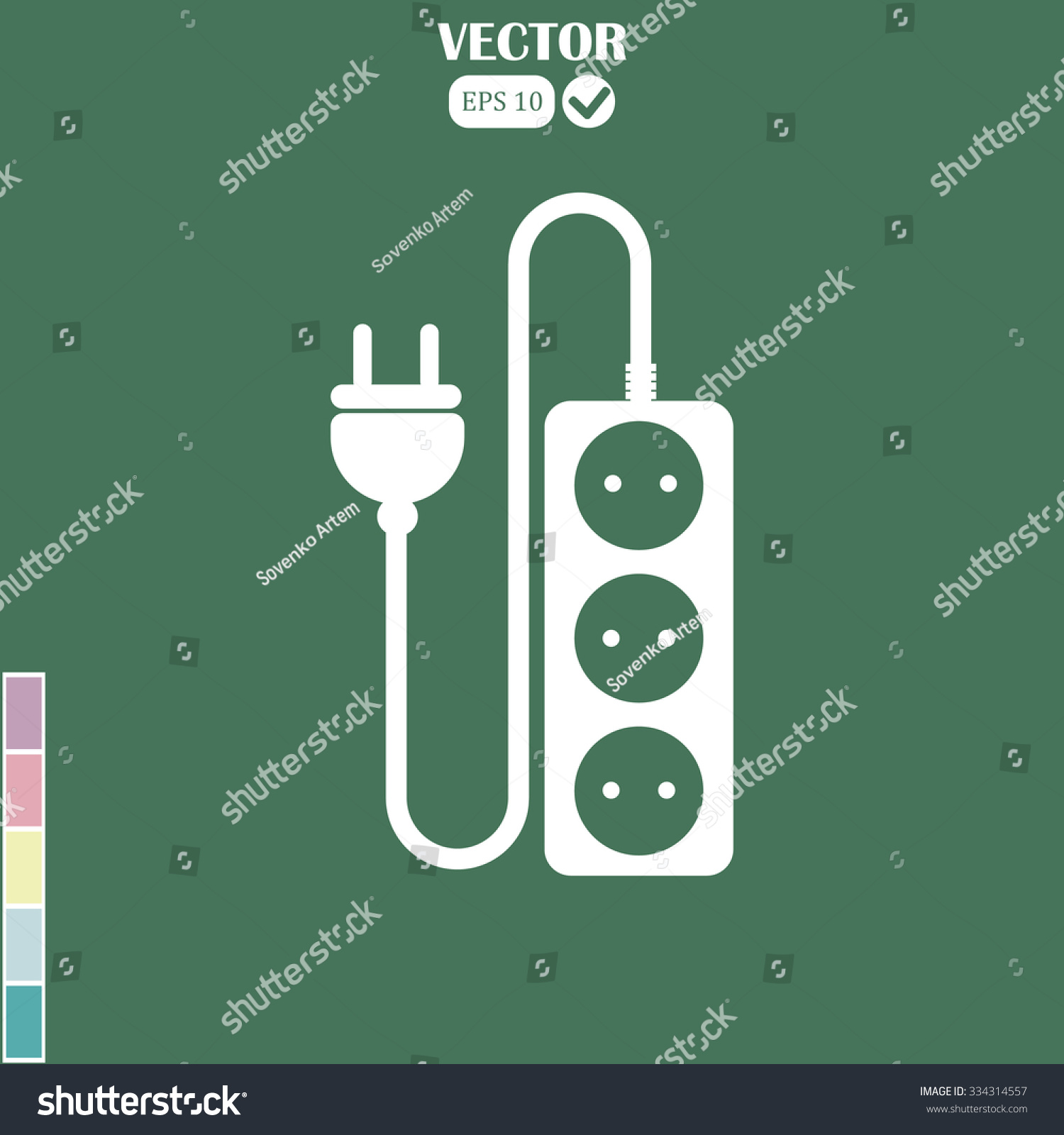 Extension Cord Icon Stock Vector (Royalty Free) 334314557