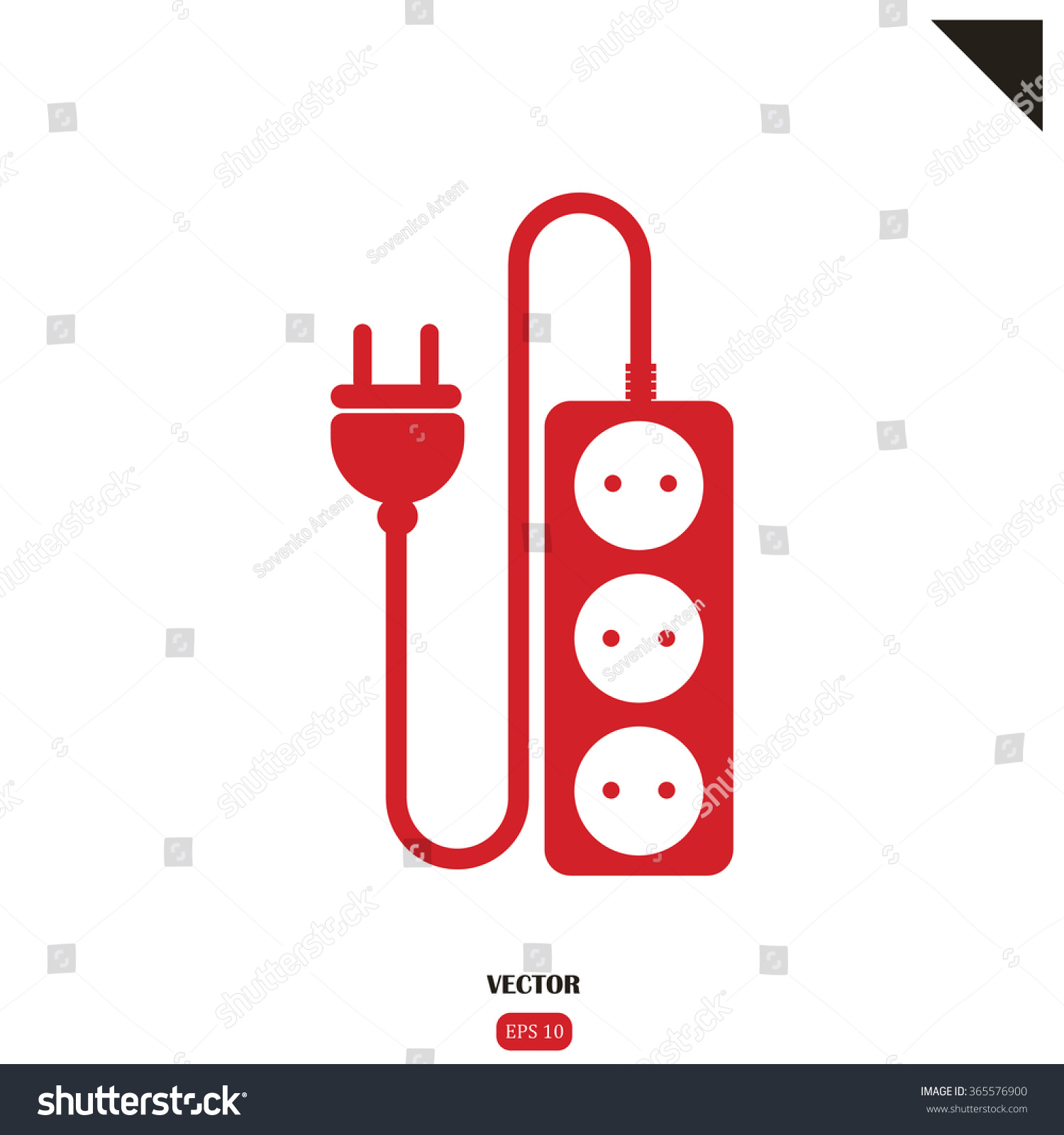 Extension Cord Icon Stock Vector (Royalty Free) 365576900 | Shutterstock