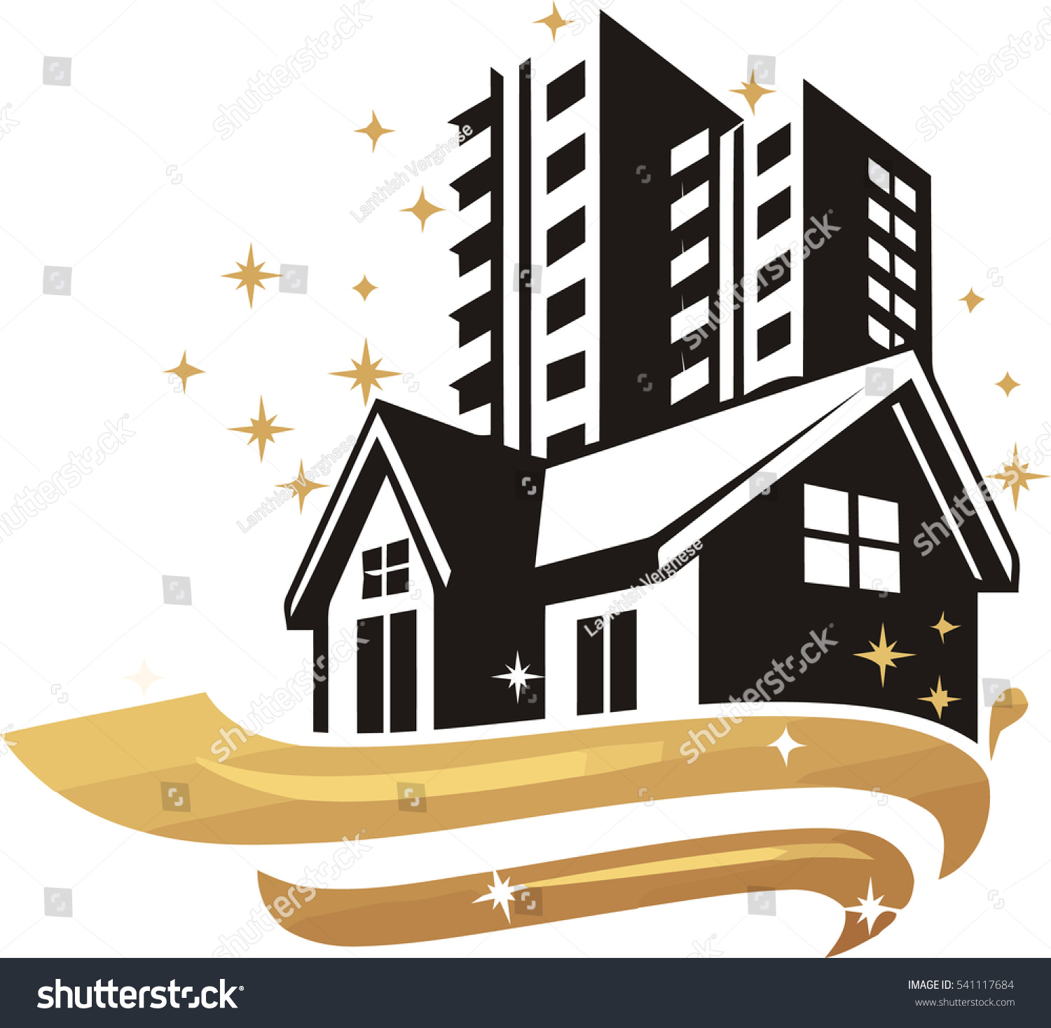 Exterior Building Stock Vector (Royalty Free) 541117684