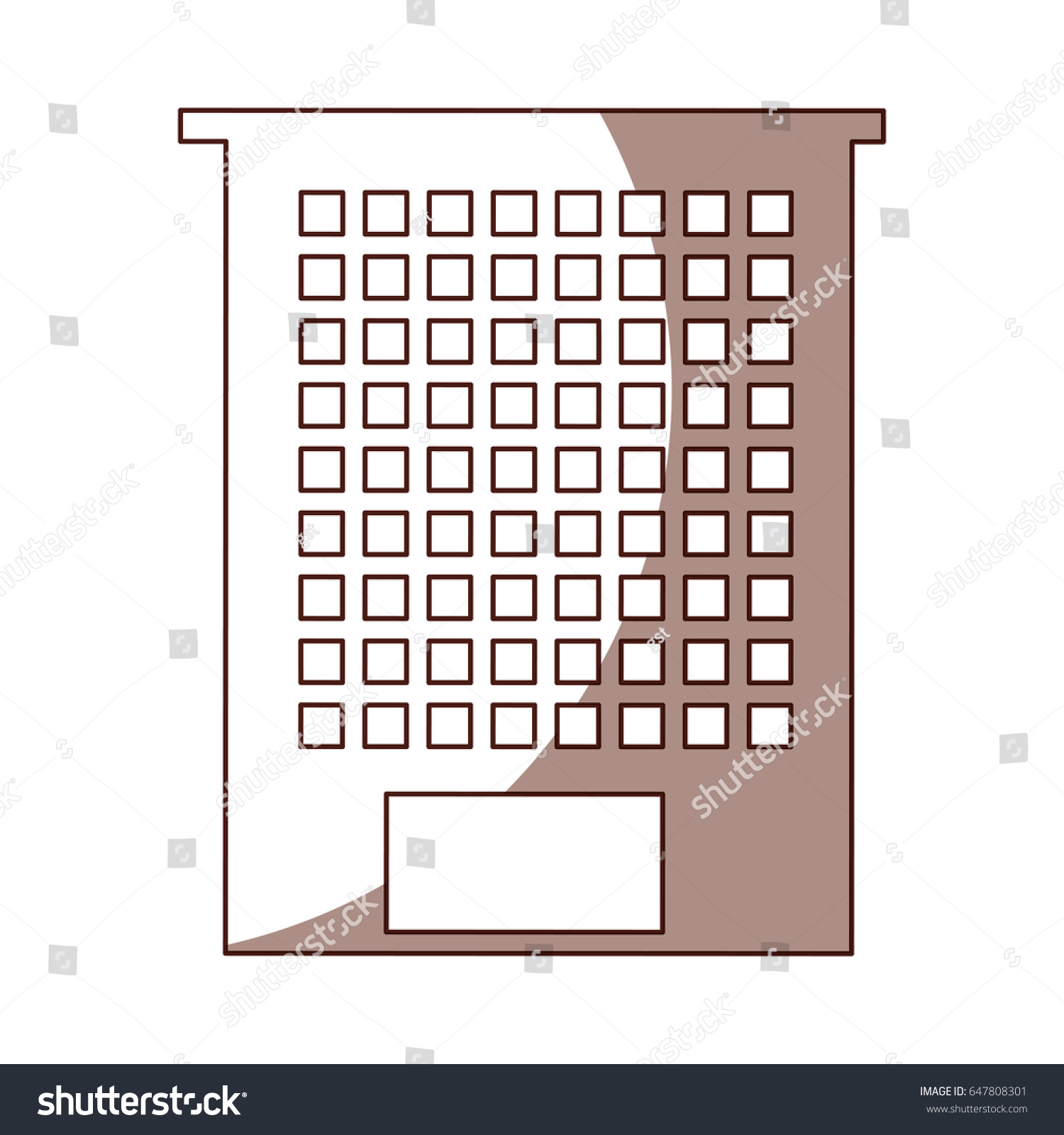 Exterior Building Drawing Icon Stock Vector (Royalty Free) 647808301 ...