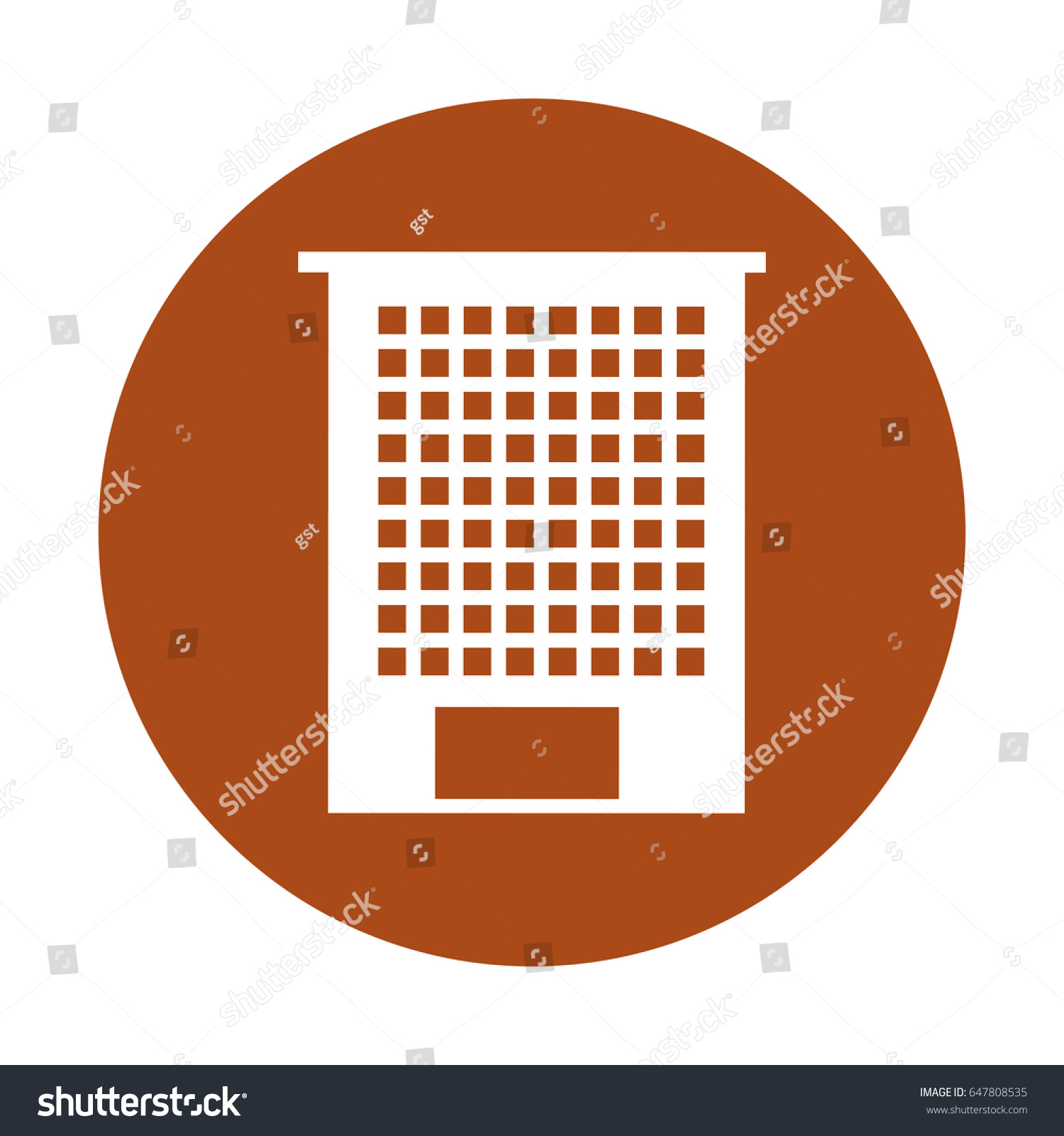 Exterior Building Drawing Icon Stock Vector (Royalty Free) 647808535 ...