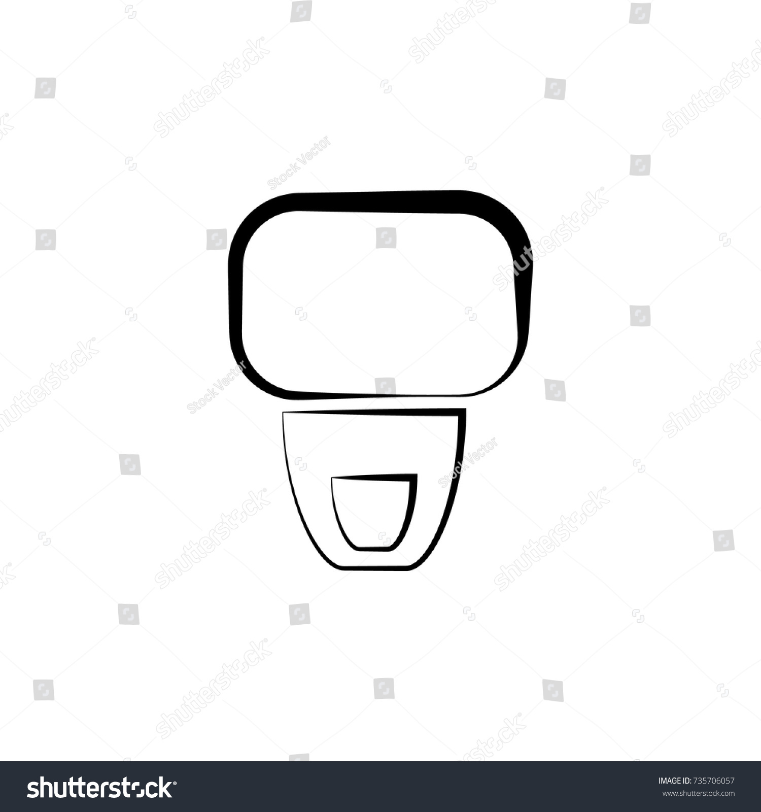 External Flash Camera Logo Icon On Stock Vector (Royalty Free ...