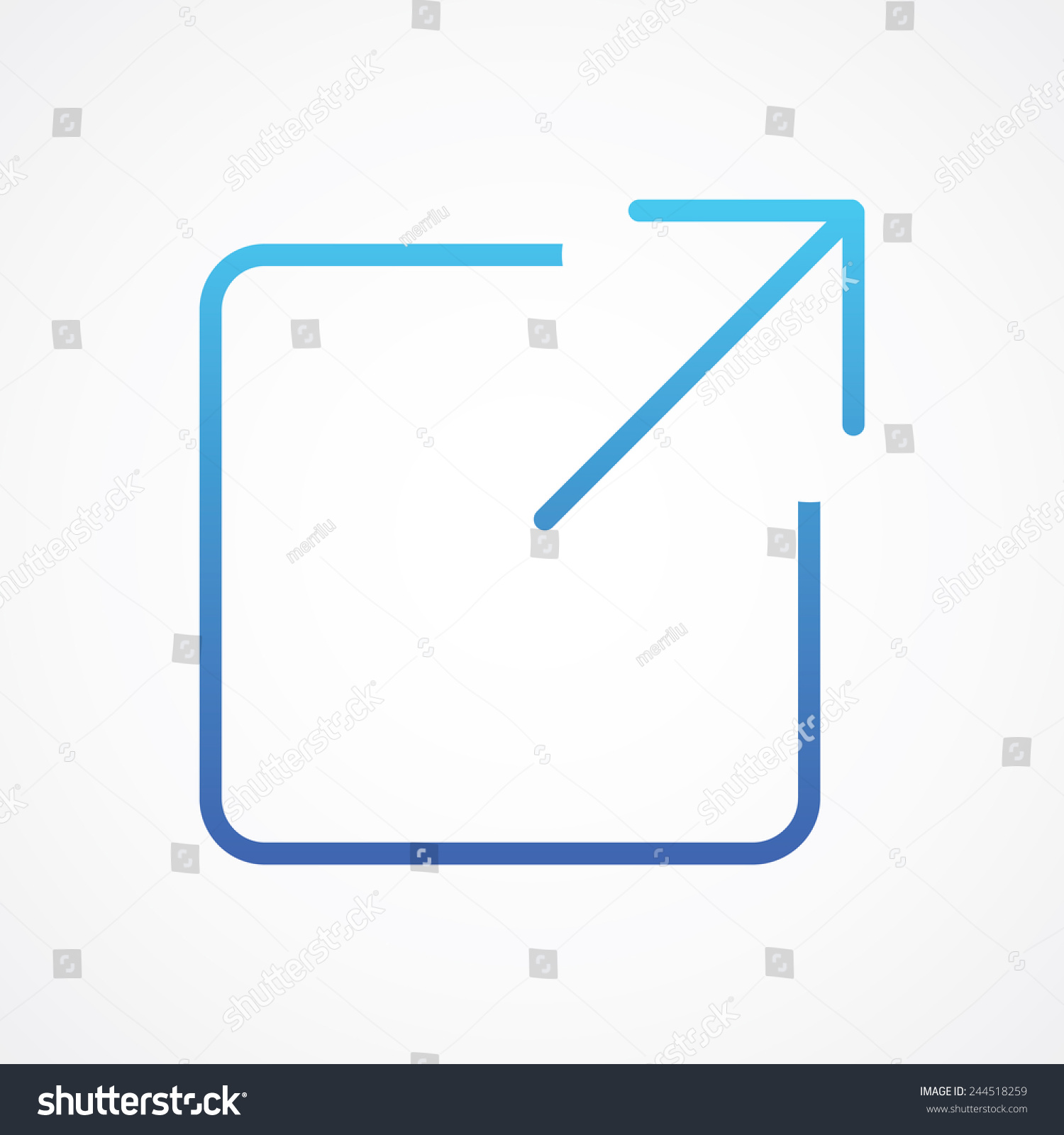 External Link Icon Line Style Stock Vector (Royalty Free) 244518259 ...