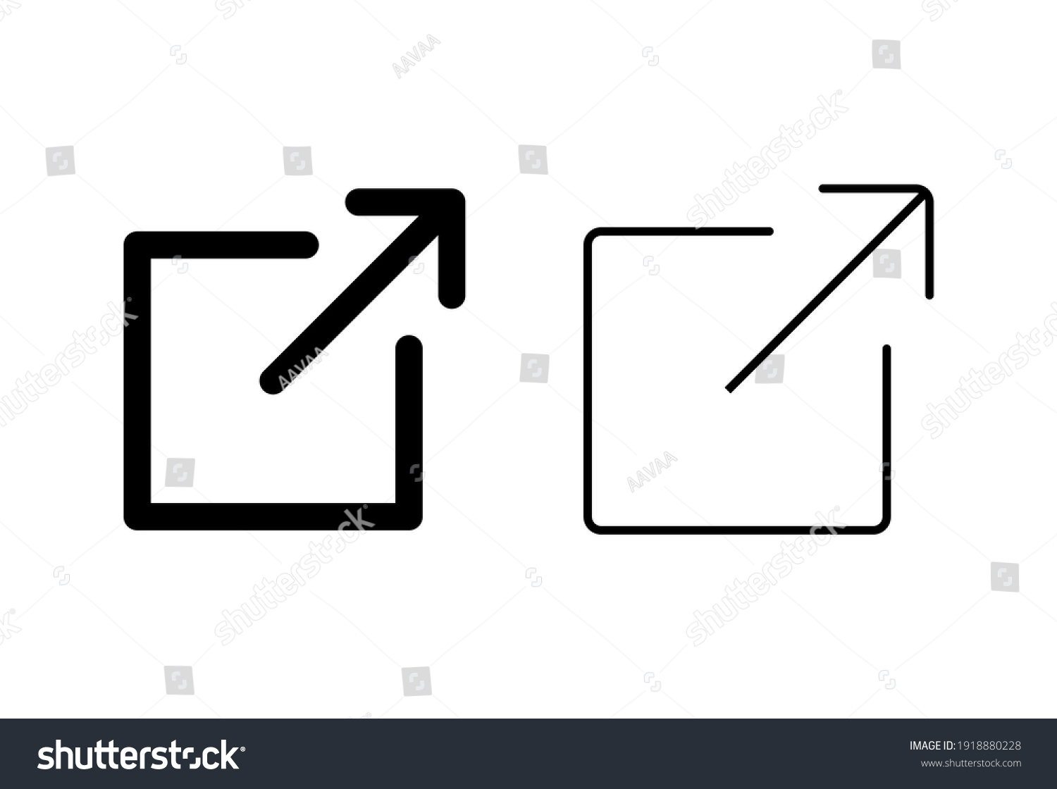Conjunto de iconos de vínculo externo.: vector de stock (libre de ...