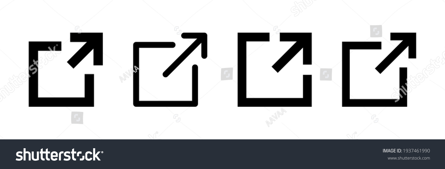 External Link Icon Set Link Icon Stock Vector (Royalty Free) 1937461990